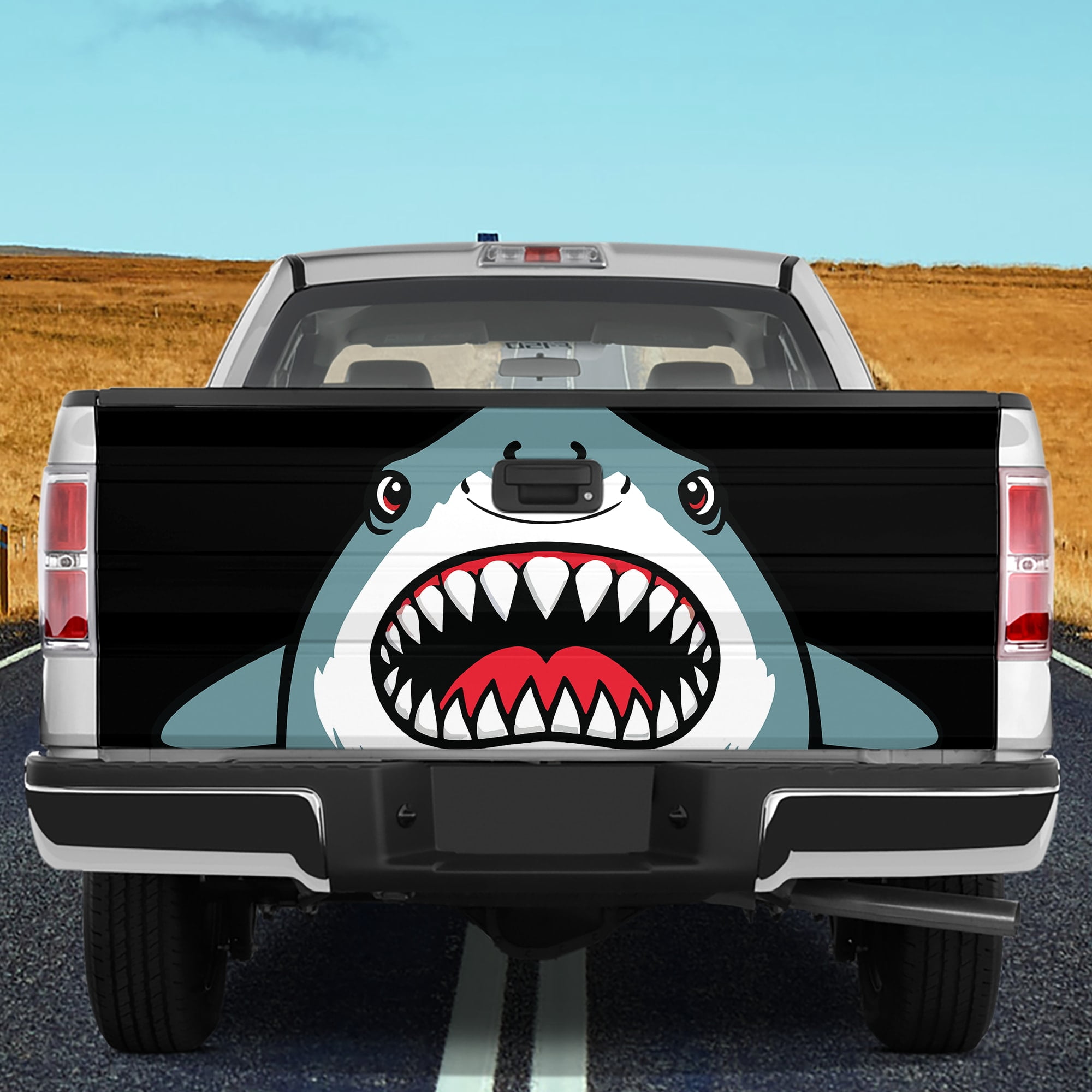 Lotusprinthandmade Cute Shark Graphic Tailgate Wrap 2 Sizes (24"x58 ...
