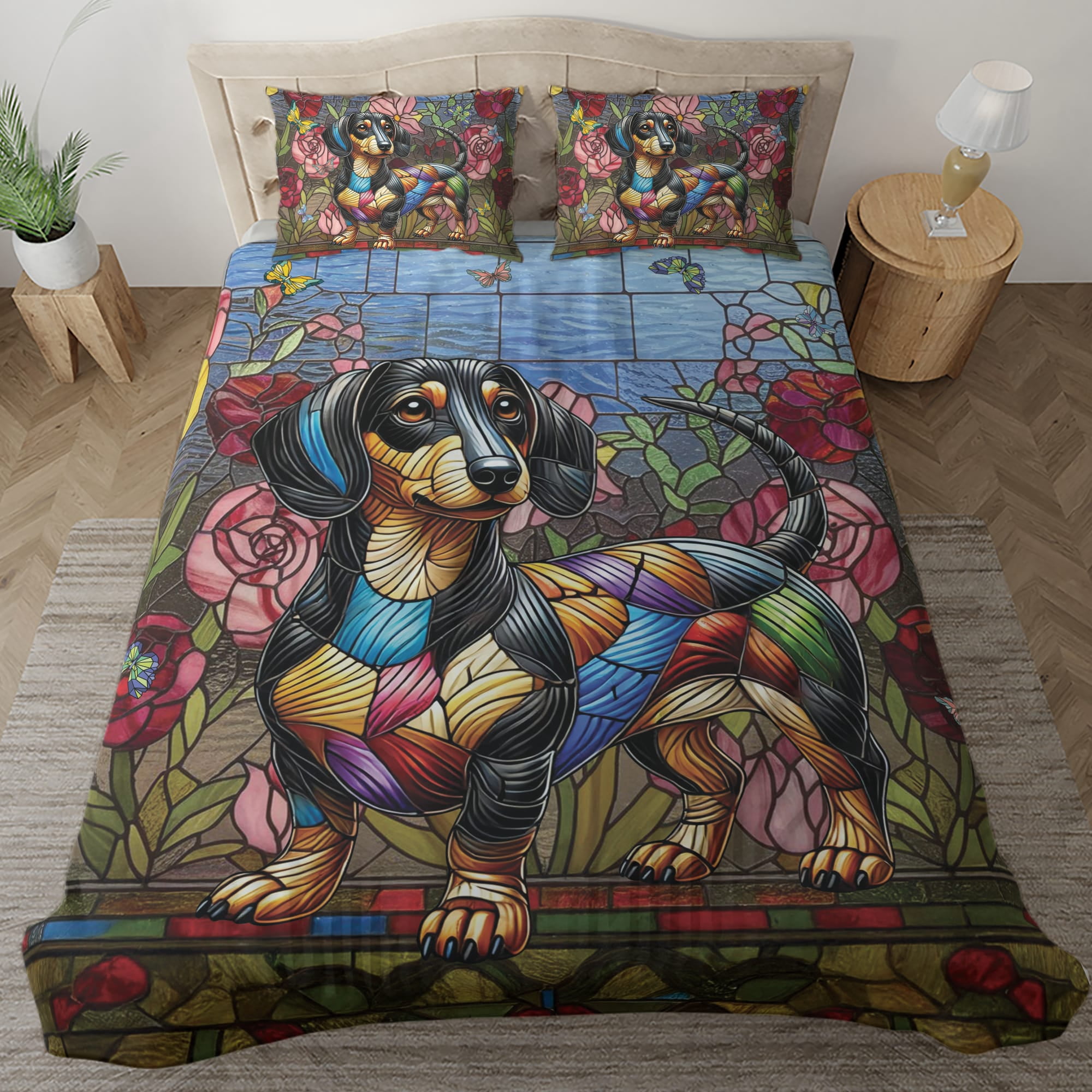 Lotusprinthandmade Dachshund Dog 3D Bedding Set (Made in Vietnam ...