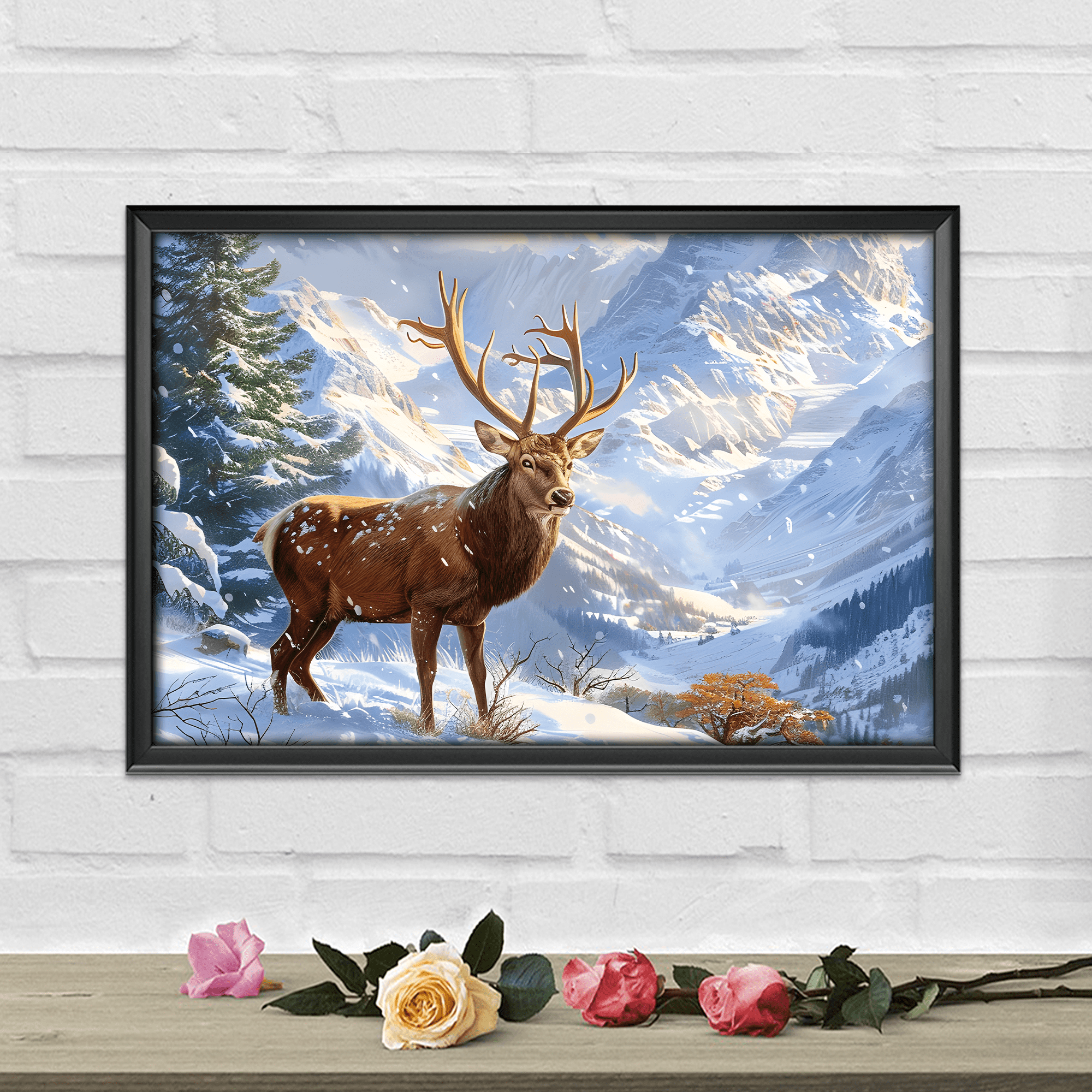 Lotusprinthandmade Deer Hunting Canvas 1.5in 12" x 8", Deer Lovers ...