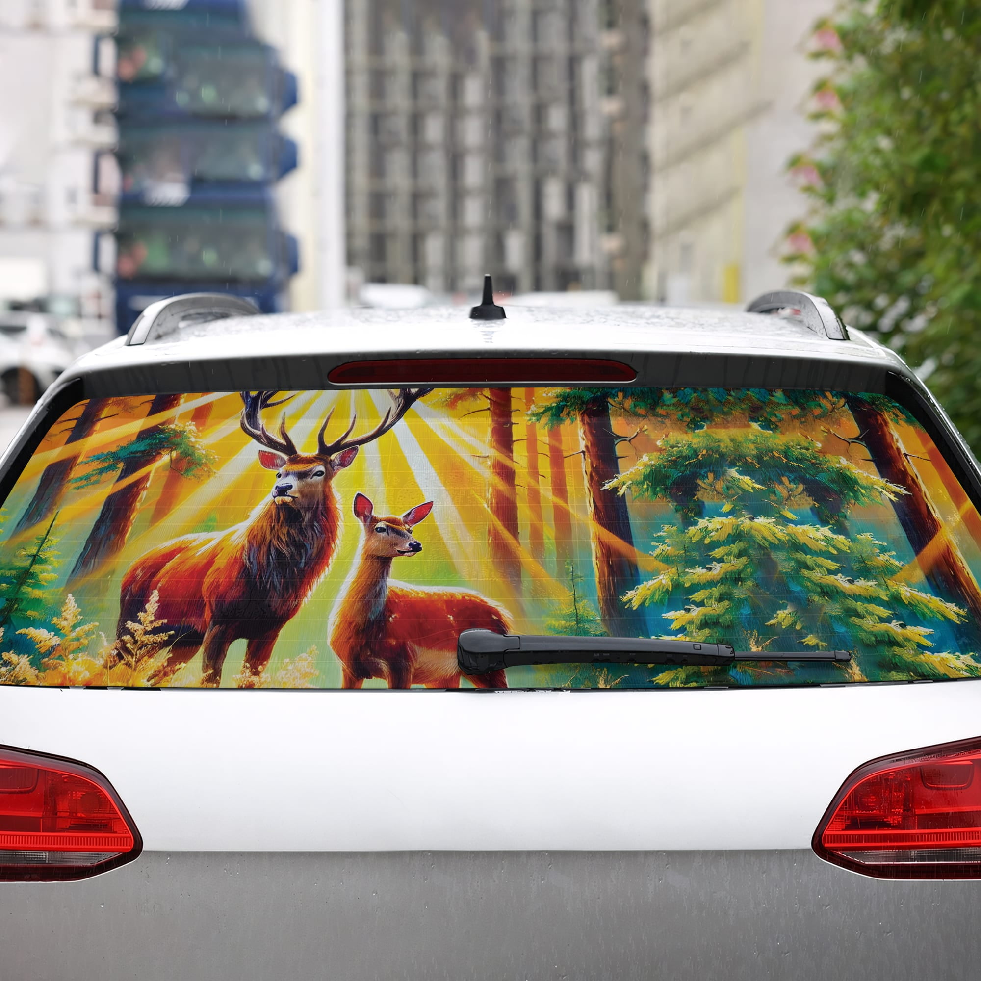 Lotusprinthandmade Deer Hunting Rear Window Car Decal 3 Sizes (22x65 ...