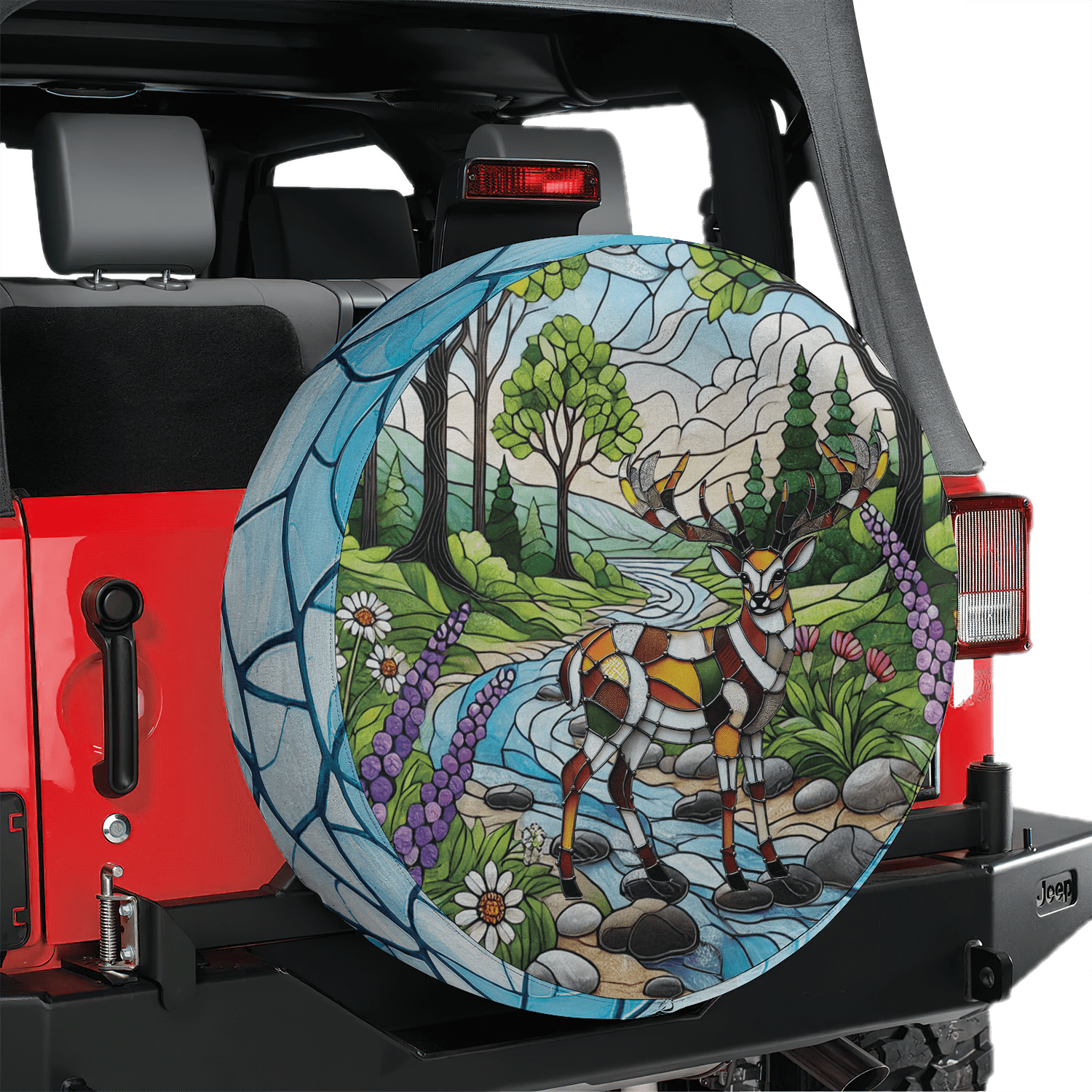 Lotusprinthandmade Deer Hunting Spare Tire Cover Without Backup Camera ...