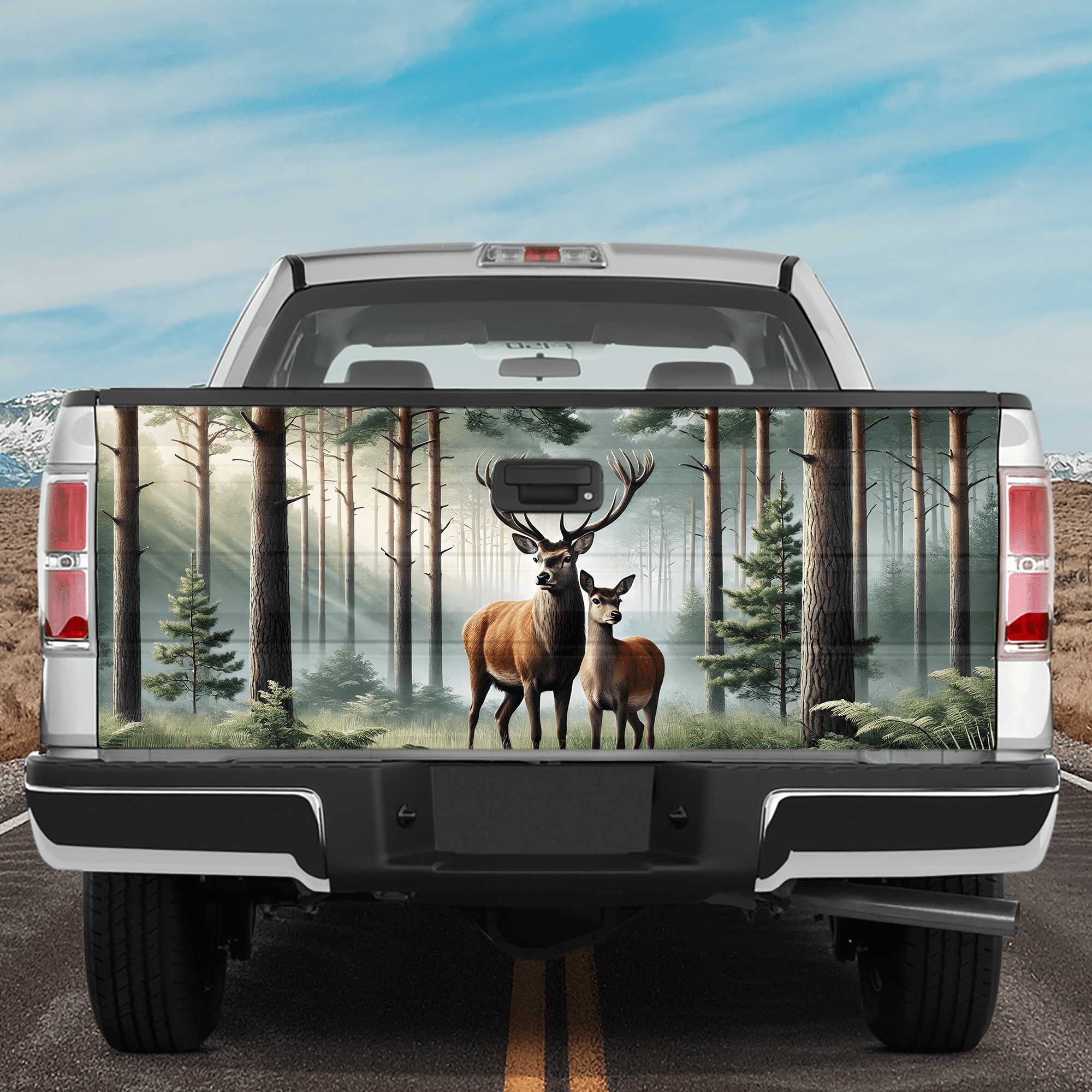 Lotusprinthandmade Deer Hunting Tailgate Wrap 2 Sizes (24"x58"), deer ...