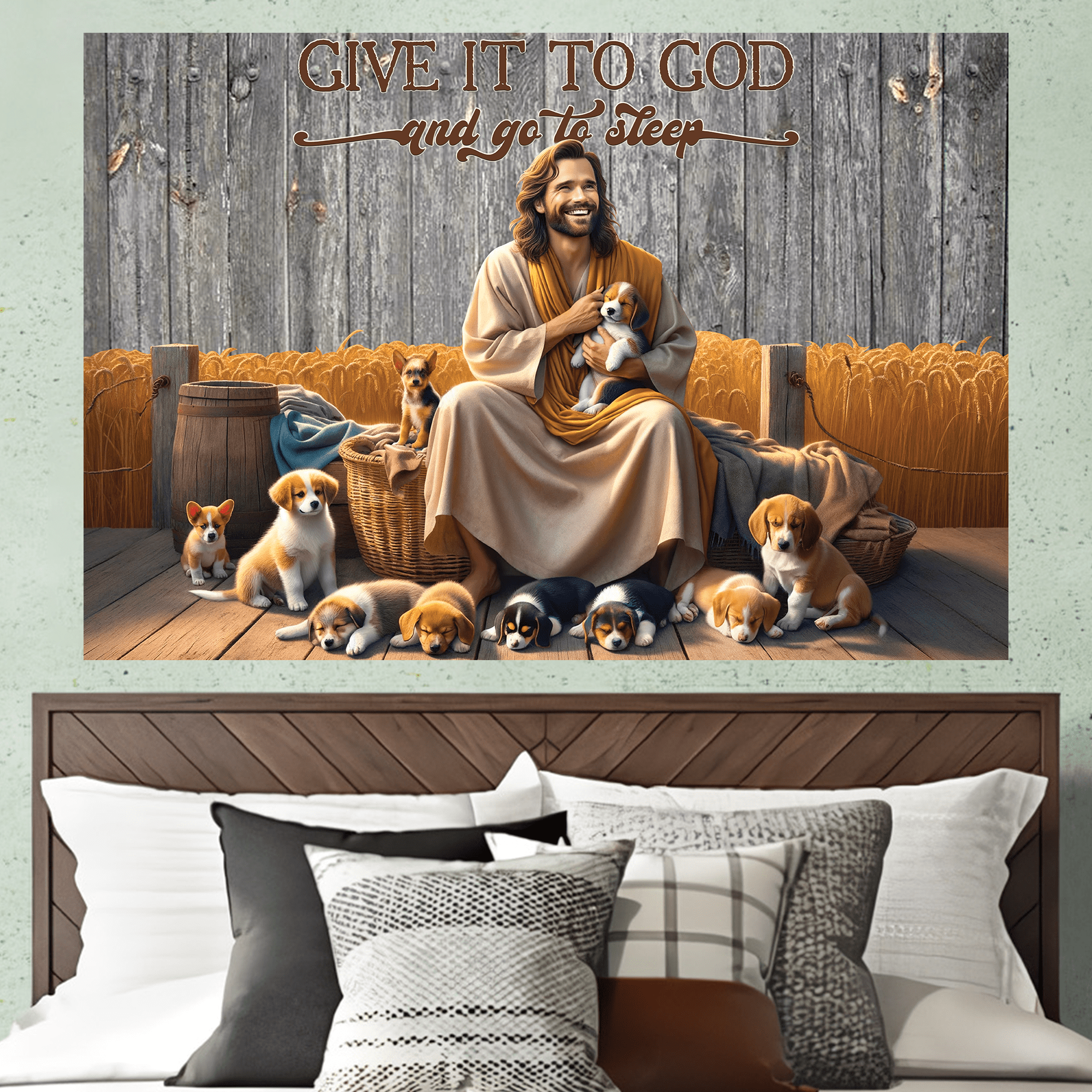 Lotusprinthandmade Dog Give It To God And Go To Sleep Poster 12" x 18 ...