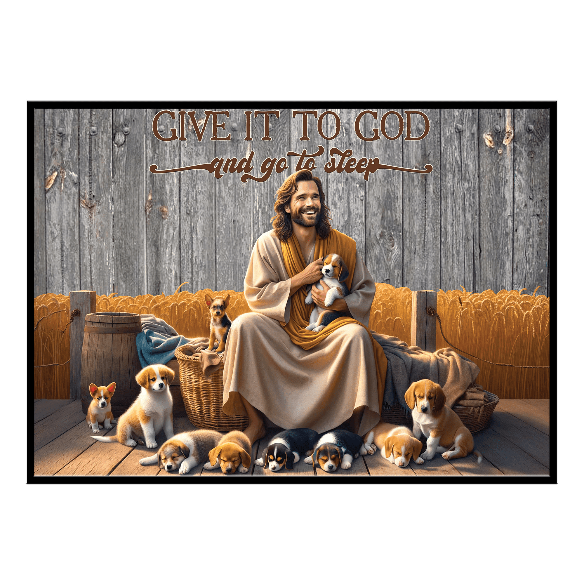 Lotusprinthandmade Dog Give It To God And Go To Sleep Canvas 1.5in 18 ...