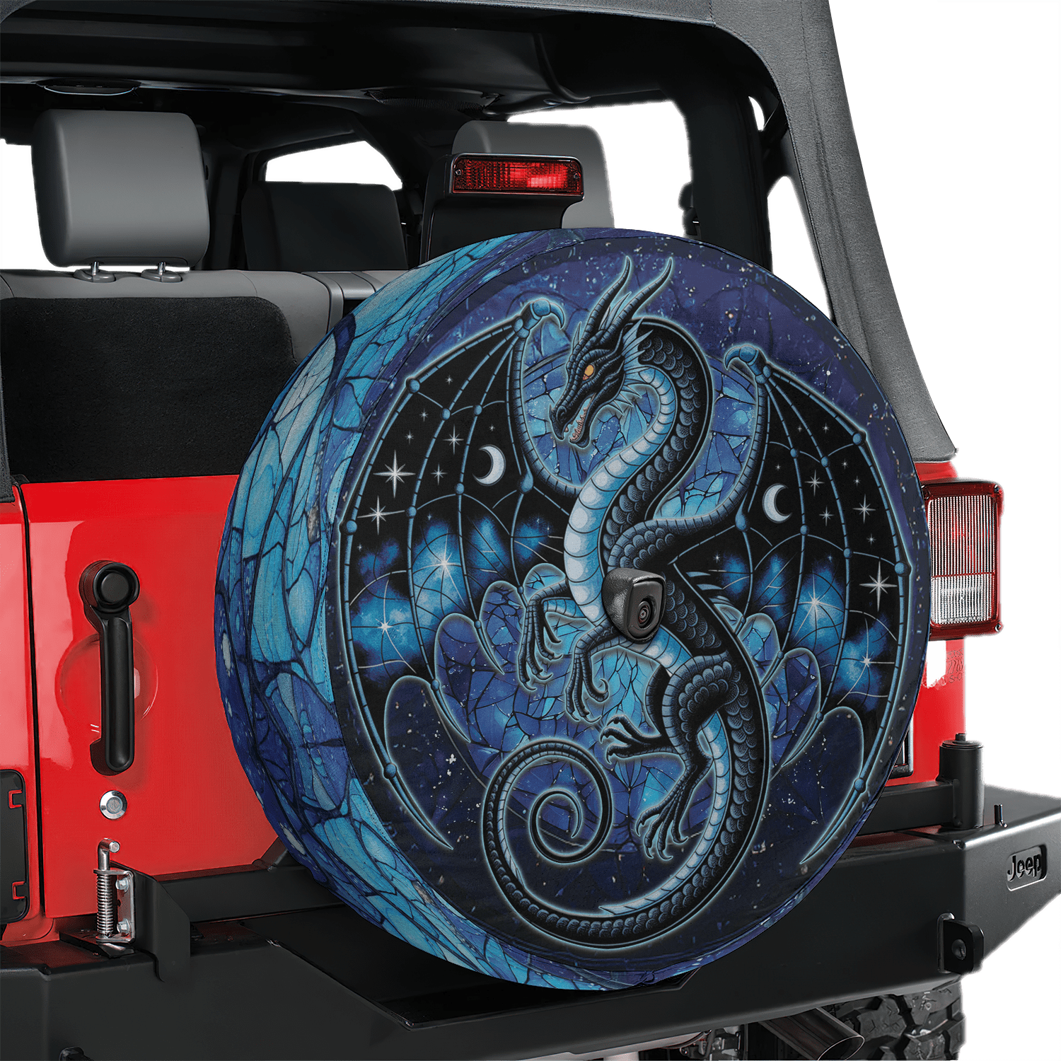 Lotusprinthandmade Dragon Lovers Spare Tire Cover With Backup Camera ...