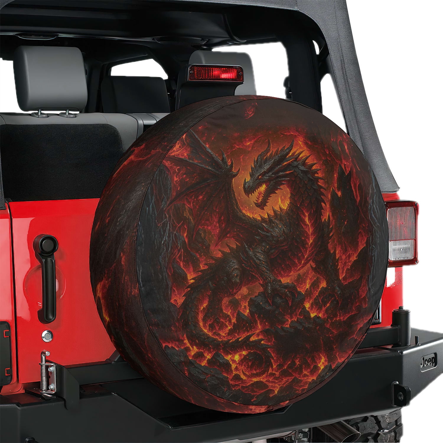 Lotusprinthandmade Dragon Lovers Spare Tire Cover Without Backup Camera ...