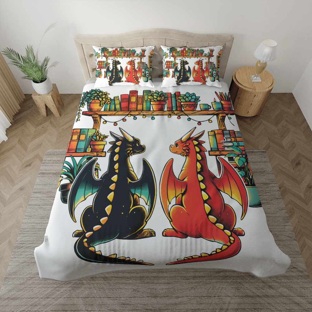 Lotusprinthandmade Dragon with Book Bedding Set (Made in Vietnam ...
