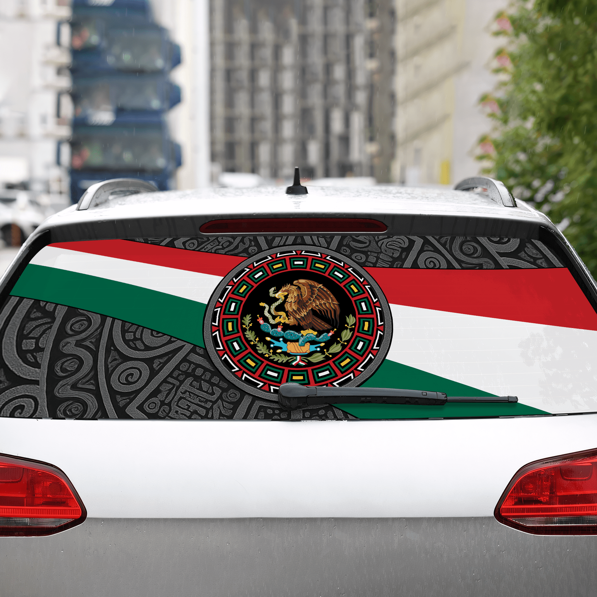 Lotusprinthandmade Eagle Mexico Mexican Flag Rear Window Car Decal 3 ...
