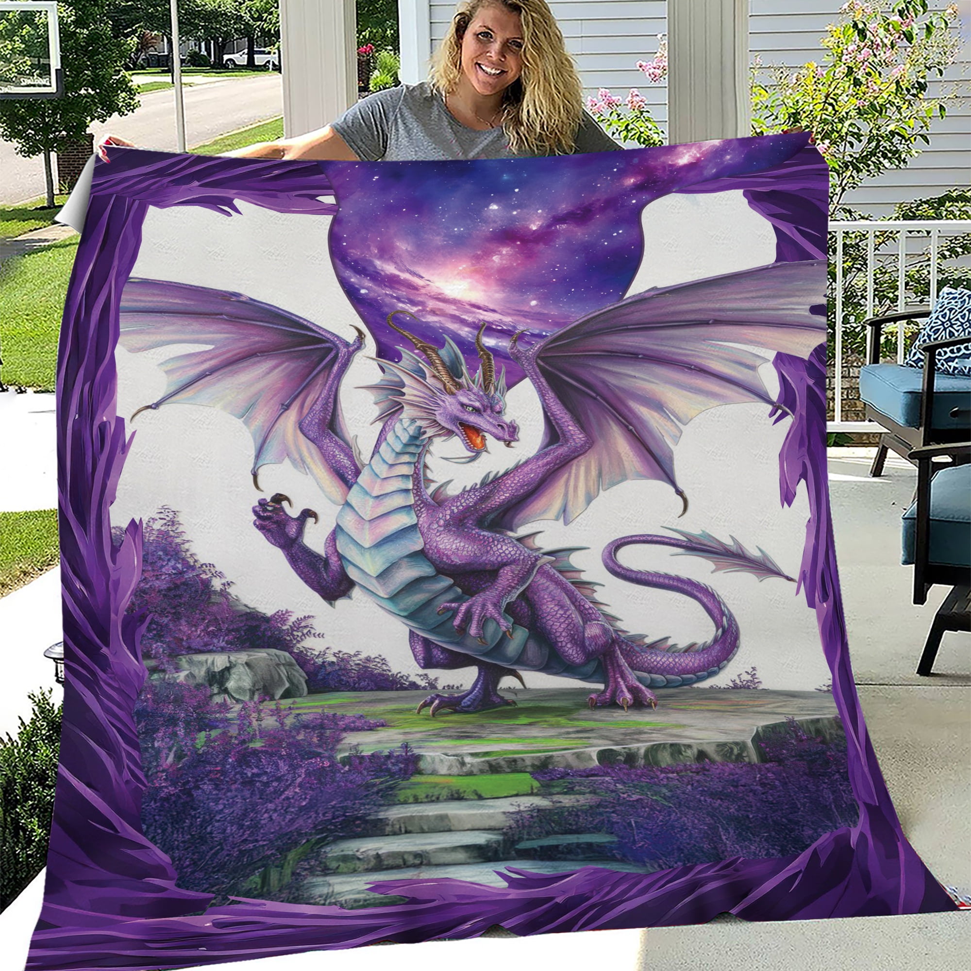 Lotusprinthandmade Embrace The Magic Of Dragon Fleece Blanket 2 Sizes ...