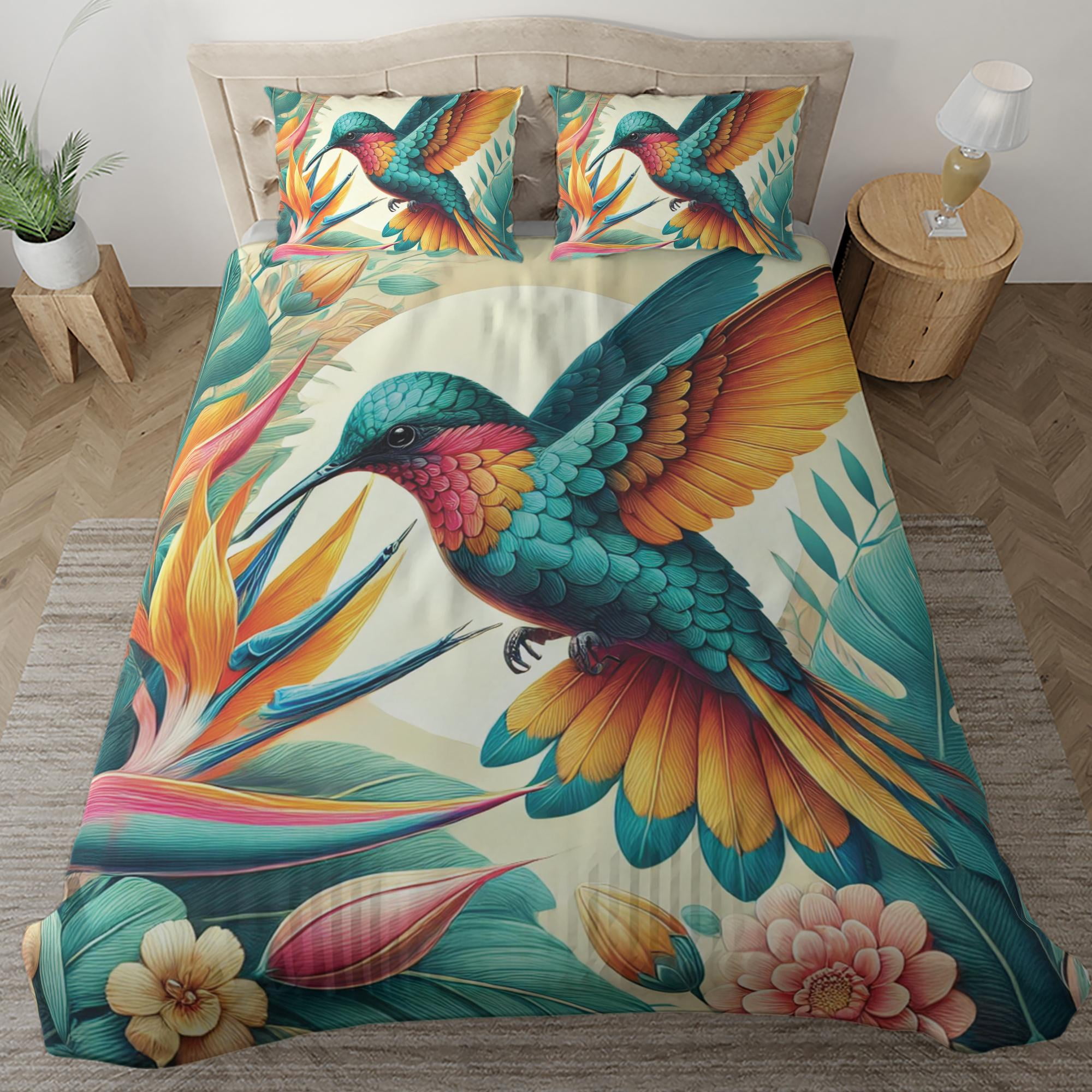 Lotusprinthandmade Floral Hummingbird Bedding Set (Made in Vietnam ...