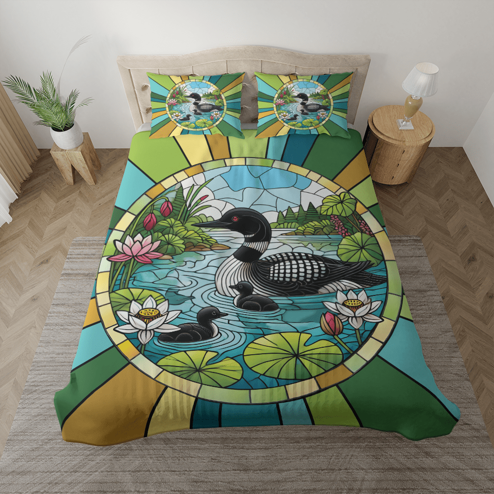 Lotusprinthandmade Flying Loon Bird Bedding Set (Made in Vietnam ...
