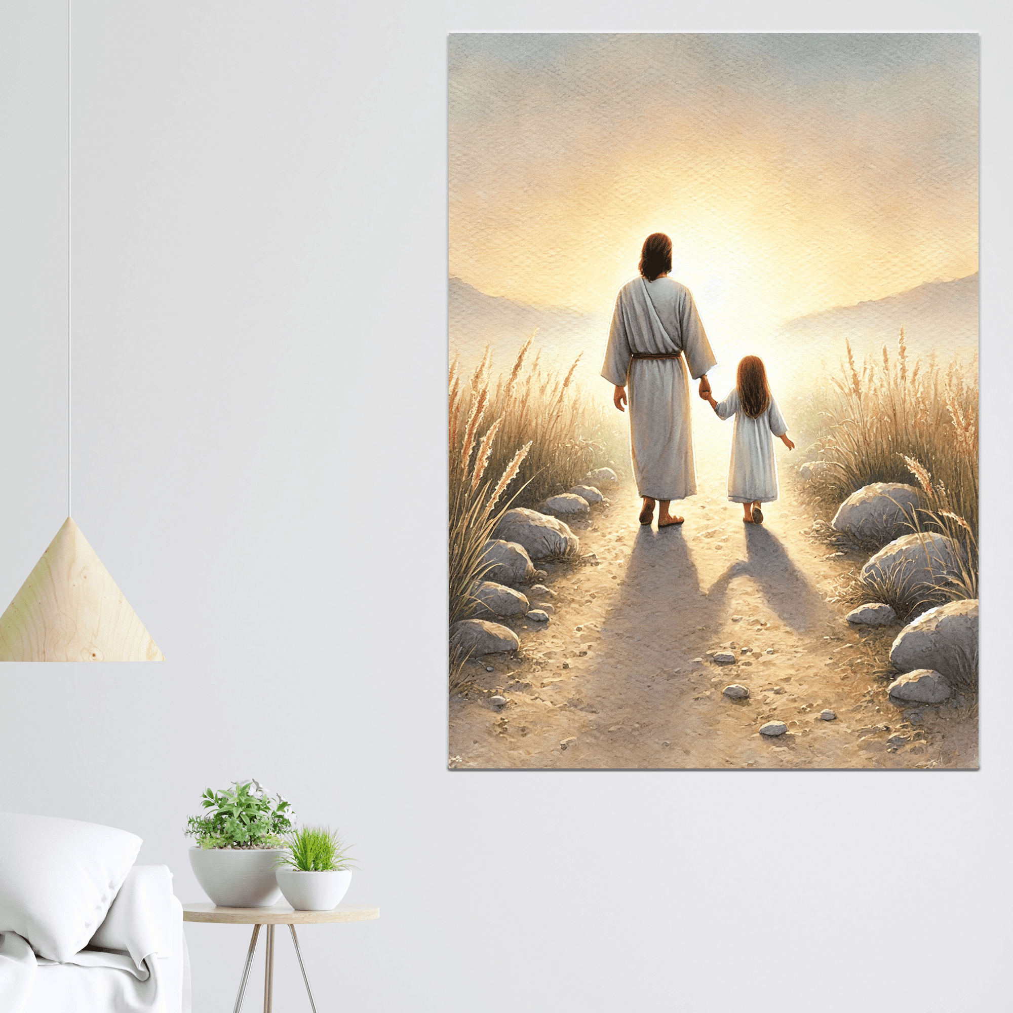 Lotusprinthandmade Follow Me Jesus Walking Poster 32" x 48" , Christian ...