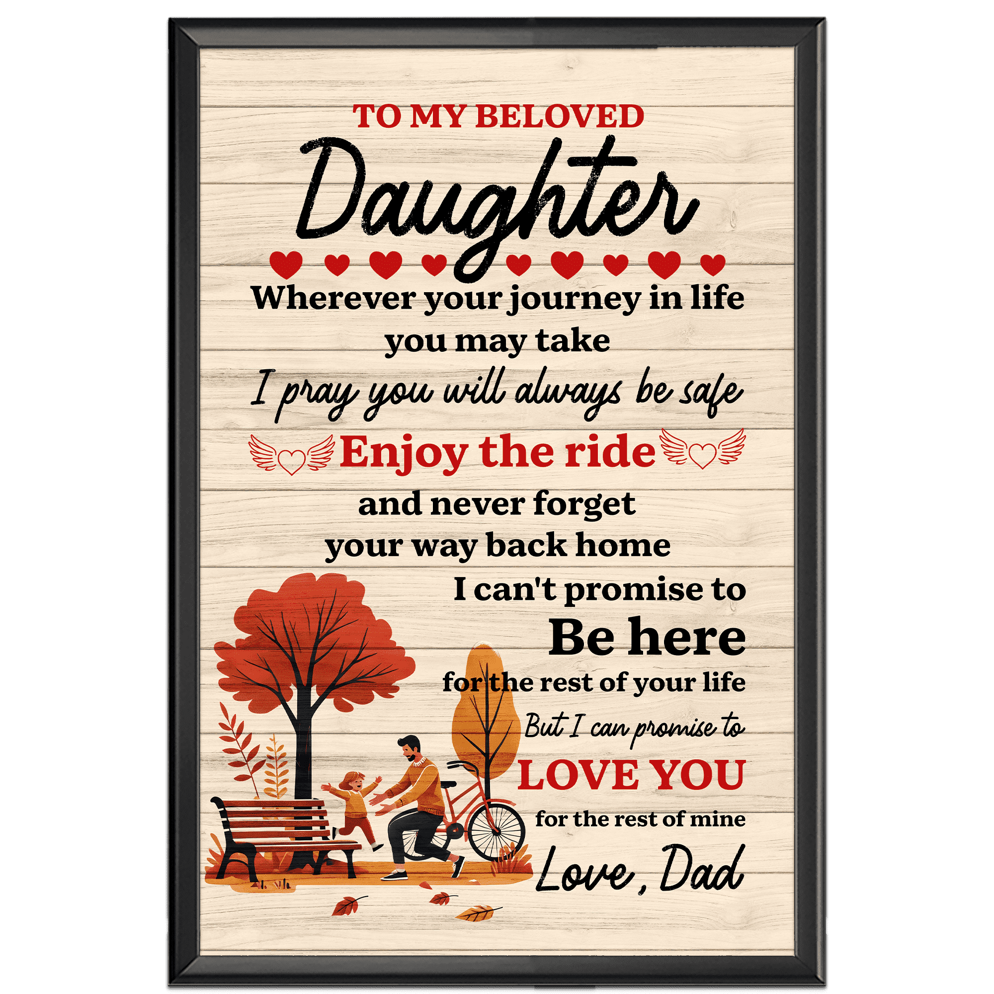 Lotusprinthandmade From Dad To My Beloved Daughter Never Forget Way ...