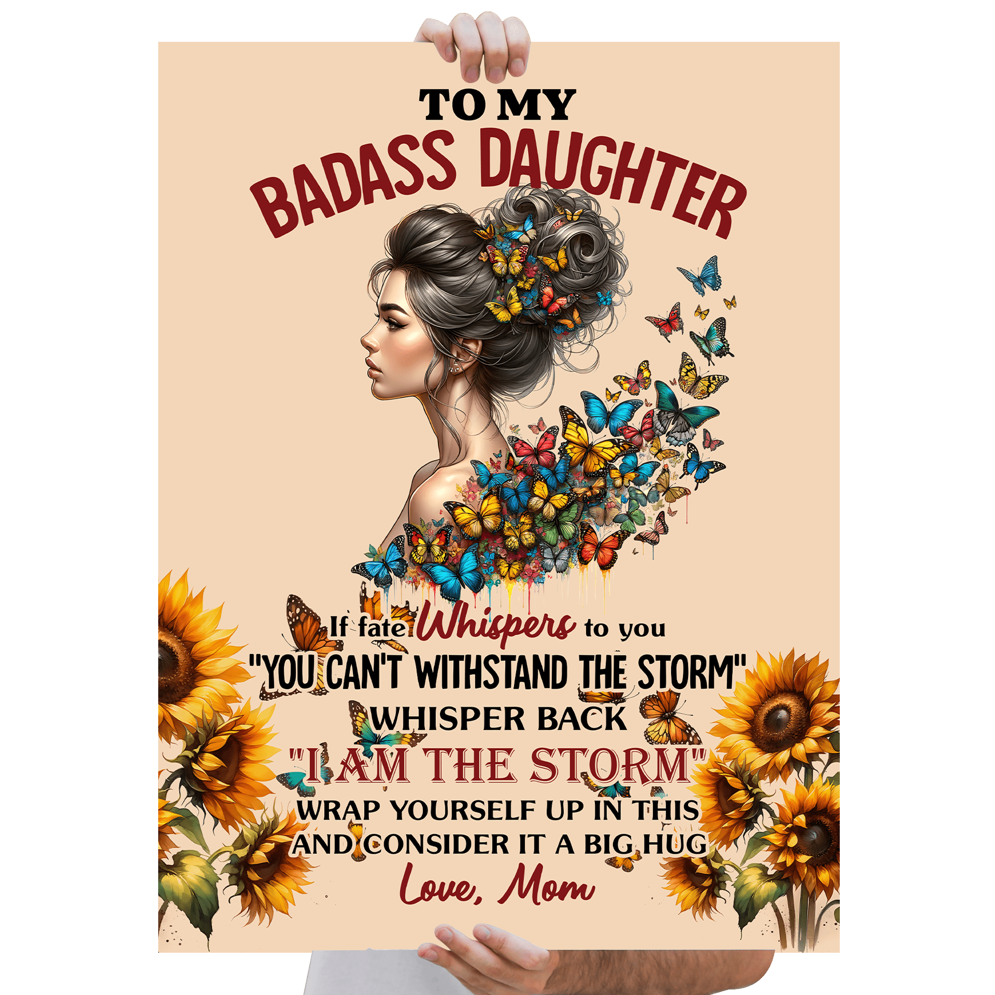 Lotusprinthandmade From Mom To Daughter Butterflies Girl Wrap Yourself ...