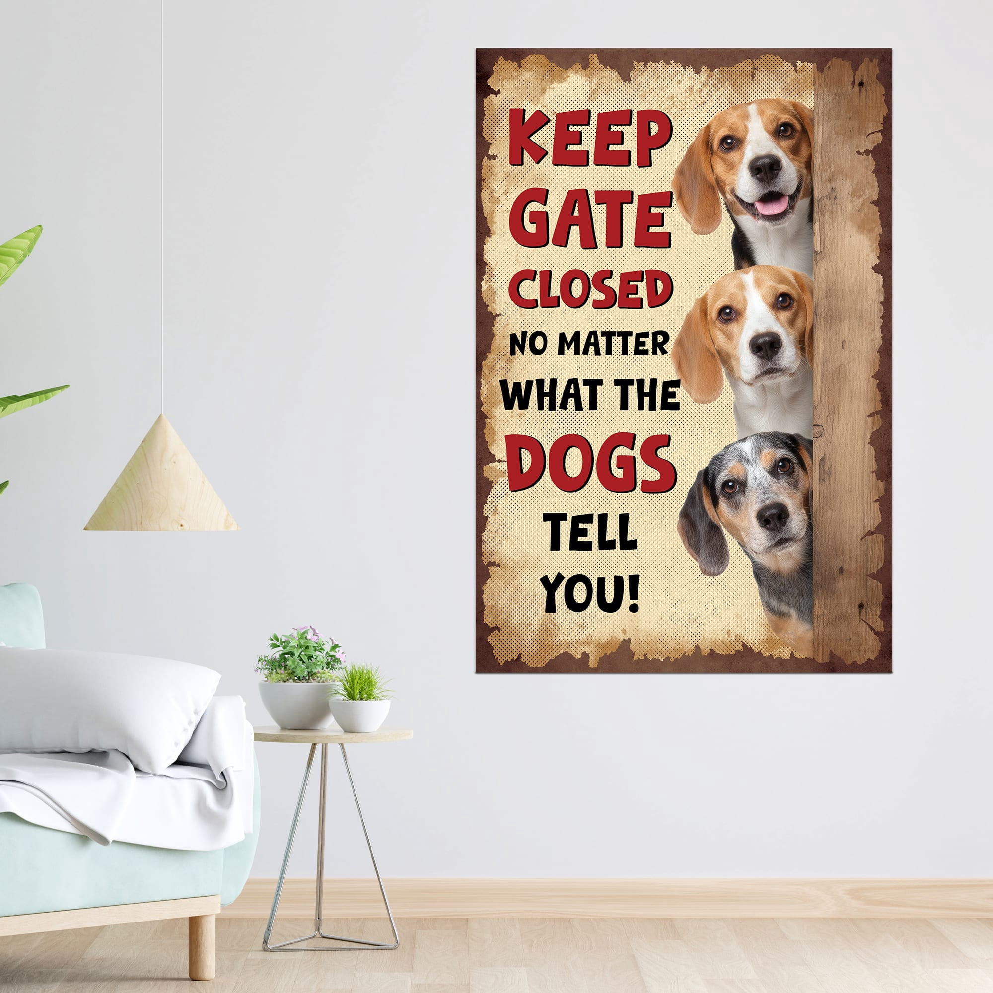 Lotusprinthandmade Funny Beagle Dog Poster 18" x 24", cute dog wall ...
