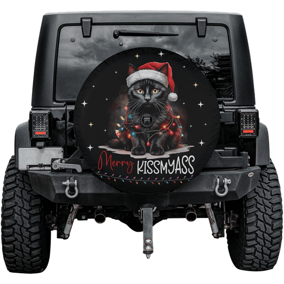 Lotusprinthandmade Funny Cat Christmas Spare Tire Cover Without Backup ...