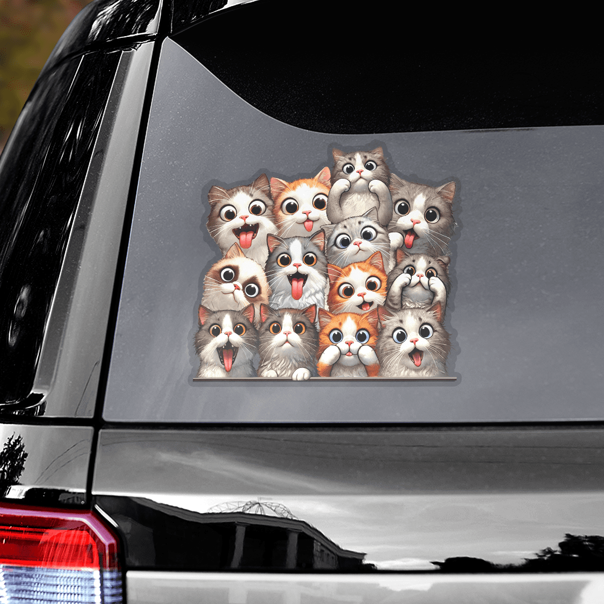 Lotusprinthandmade Funny Cat Transparent Vinyl Decal (8x12 Inches), Cat ...