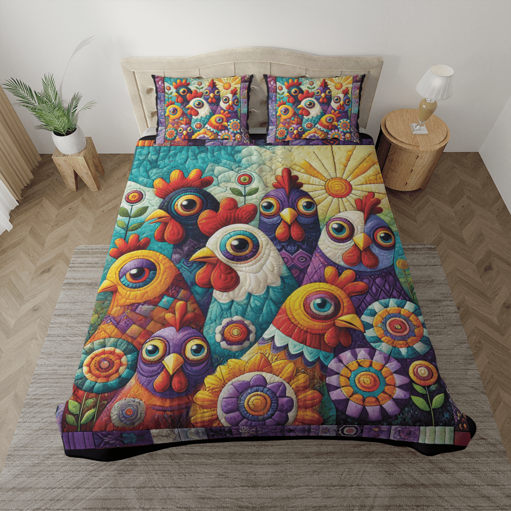 Lotusprinthandmade Funny Chicken Bedding Set (Made in Vietnam) (60x80 ...