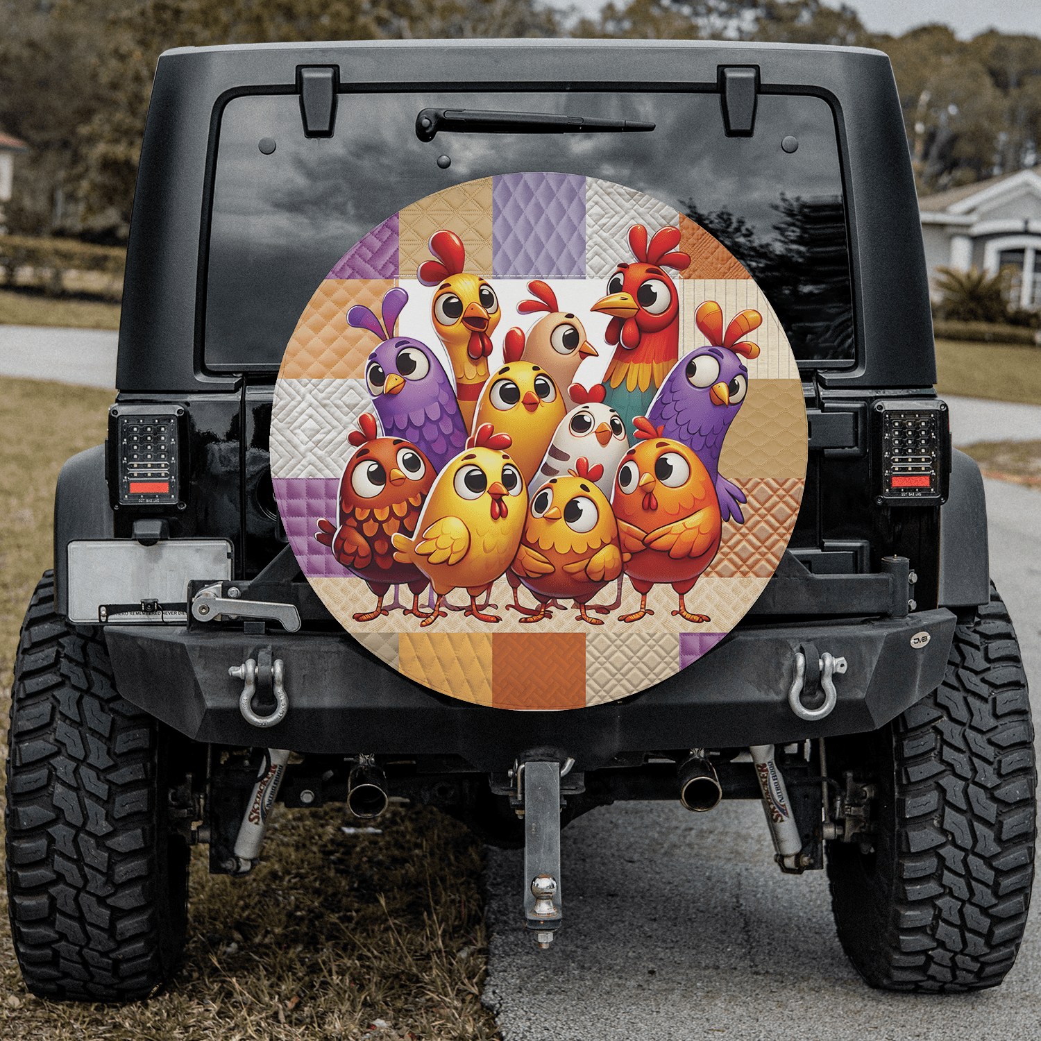 Lotusprinthandmade Funny Chicken Spare Tire Cover Without Backup Camera ...