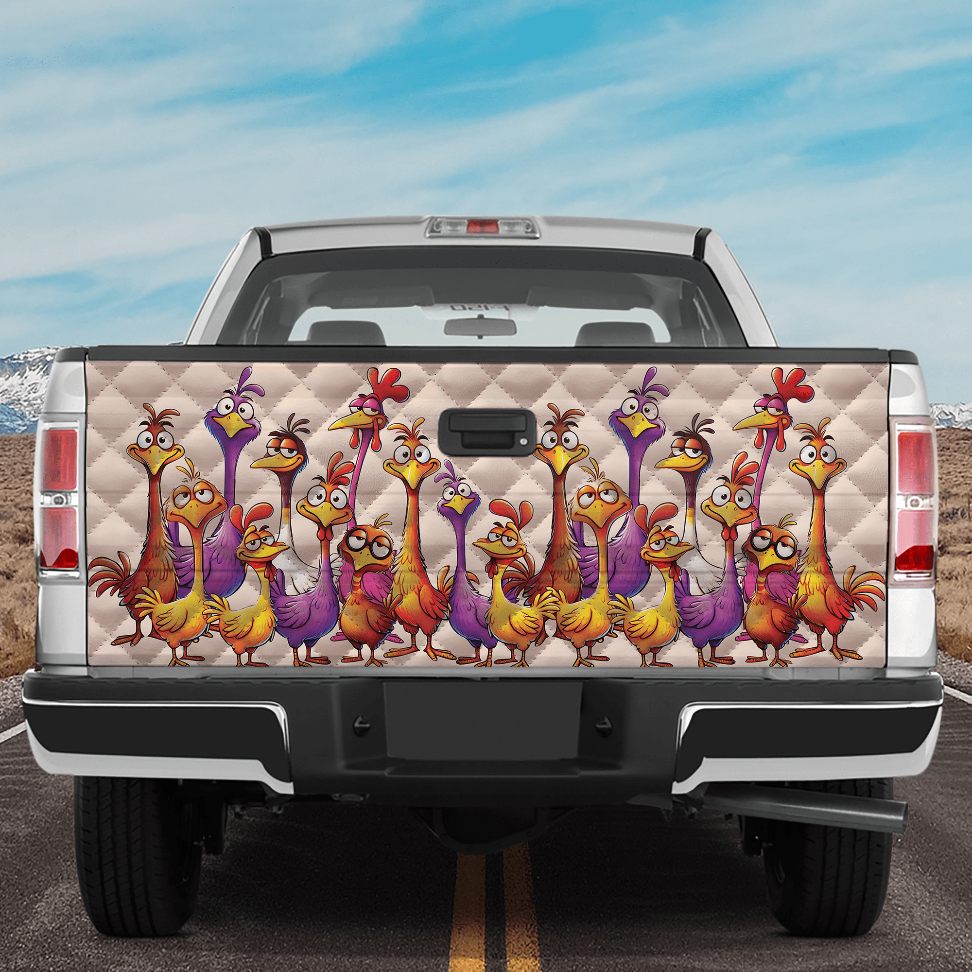 Lotusprinthandmade Funny Chicken Tailgate Wrap 2 Sizes (24"x58 ...