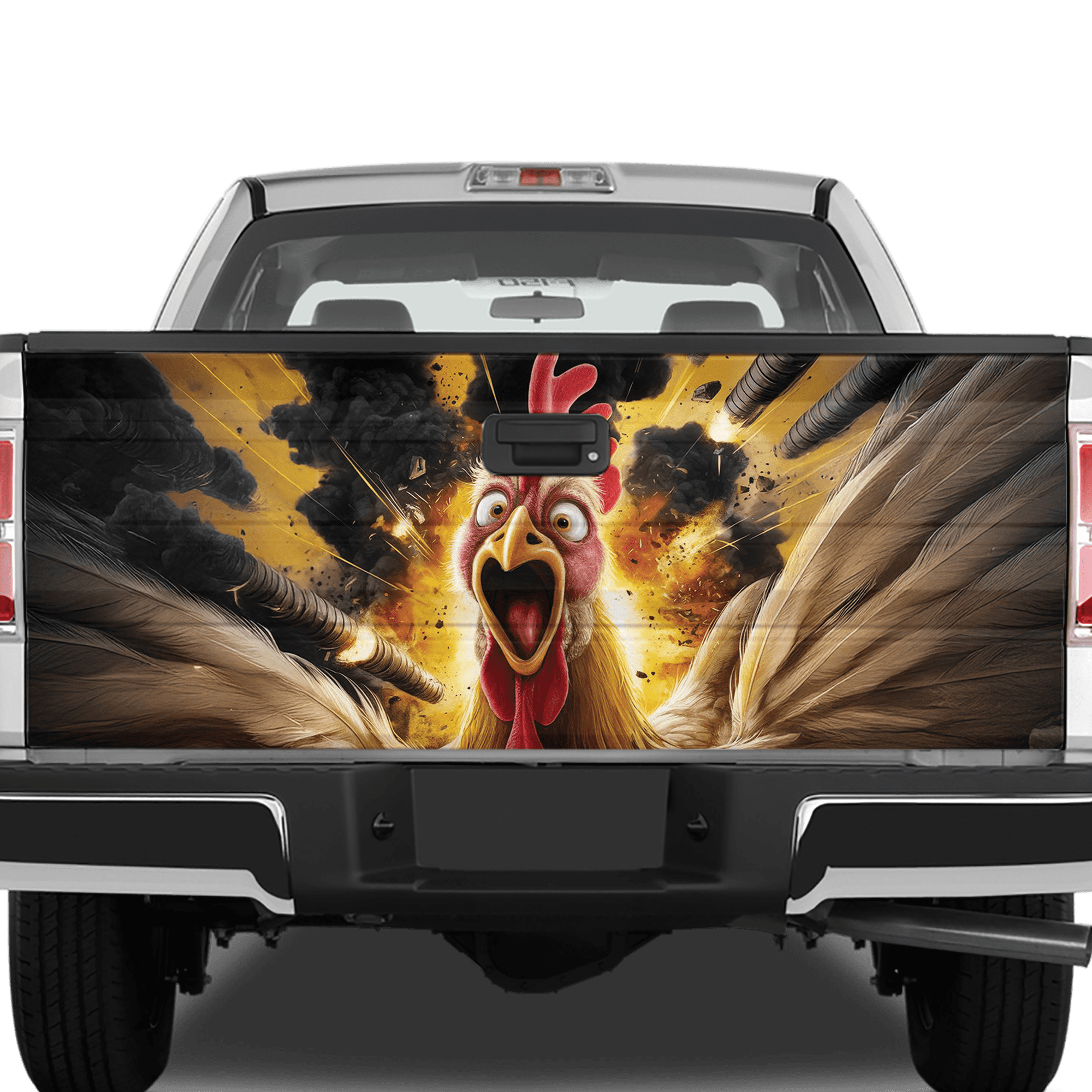 Lotusprinthandmade Funny Chicken Theme Tailgate Wrap 2 Sizes (24"x58 ...