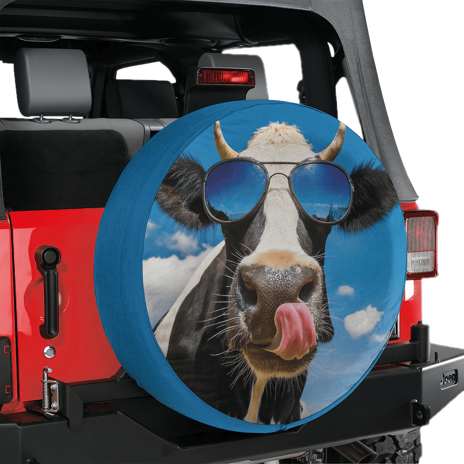 Lotusprinthandmade Funny Cow Spare Tire Cover Without Backup Camera ...