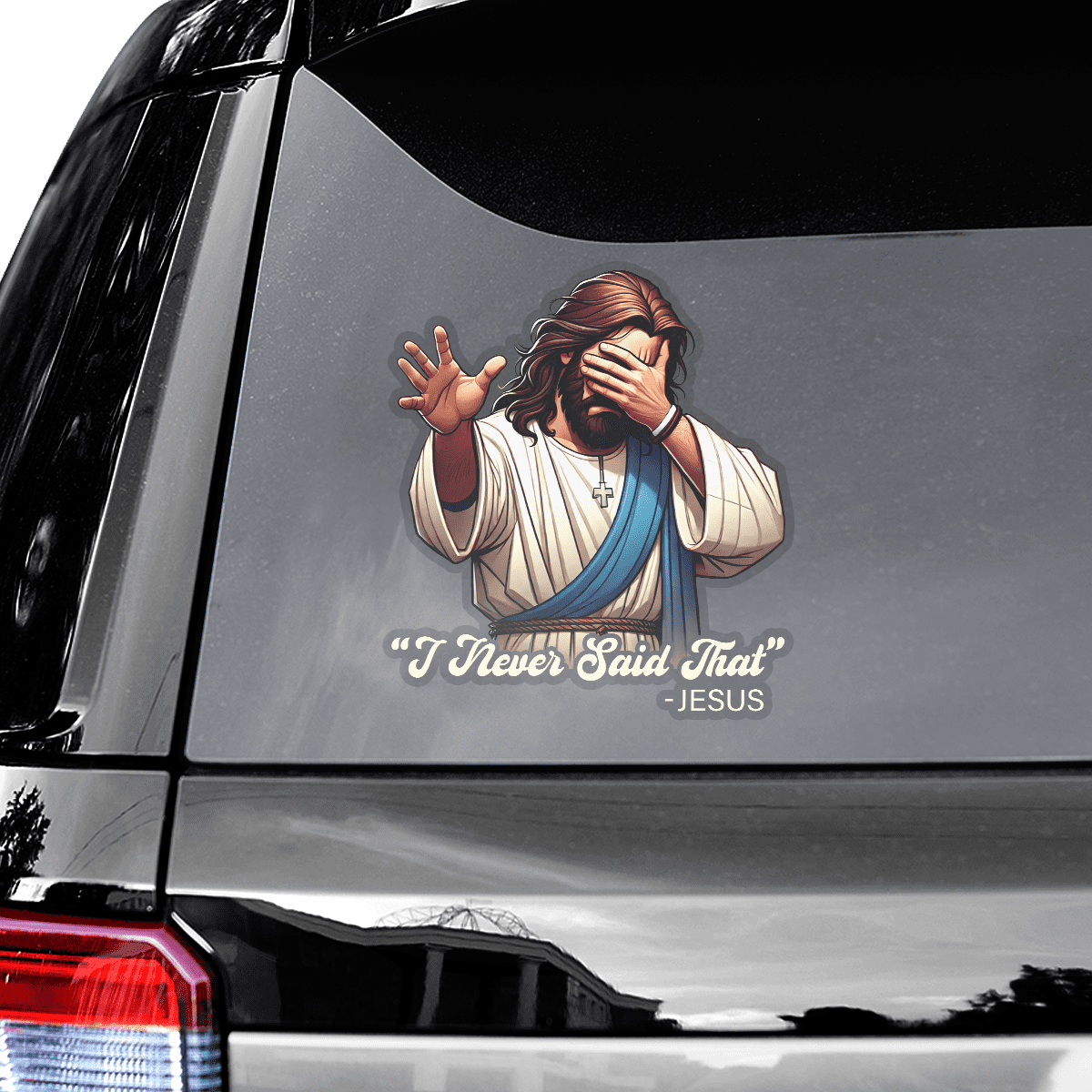 Lotusprinthandmade Funny Jesus Christian Transparent Vinyl Decal 4 ...