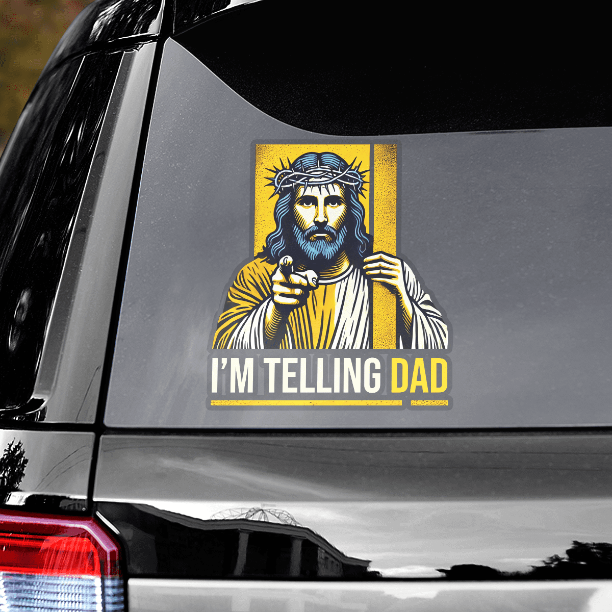 Lotusprinthandmade Funny Jesus Christian Transparent Vinyl Decal 4 ...