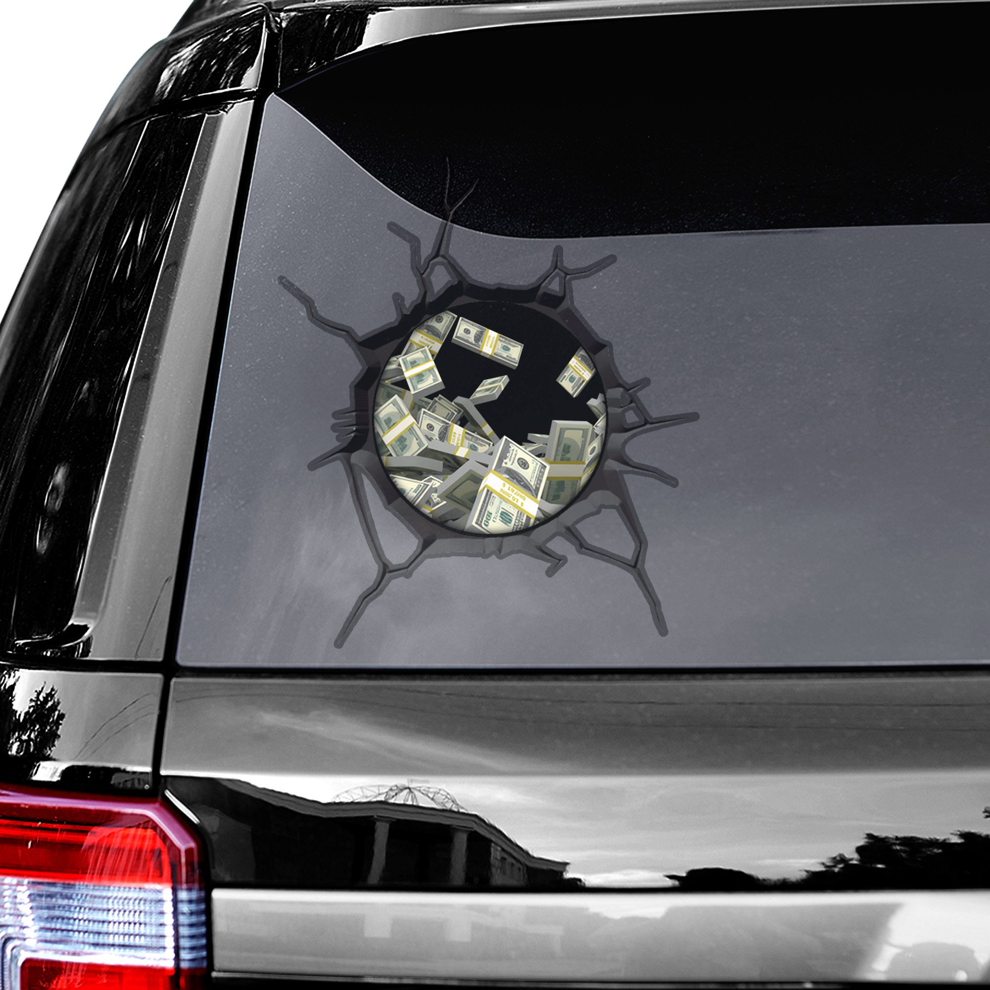 Lotusprinthandmade Funny Mountain of Dollars Transparent Vinyl Decal 4 ...