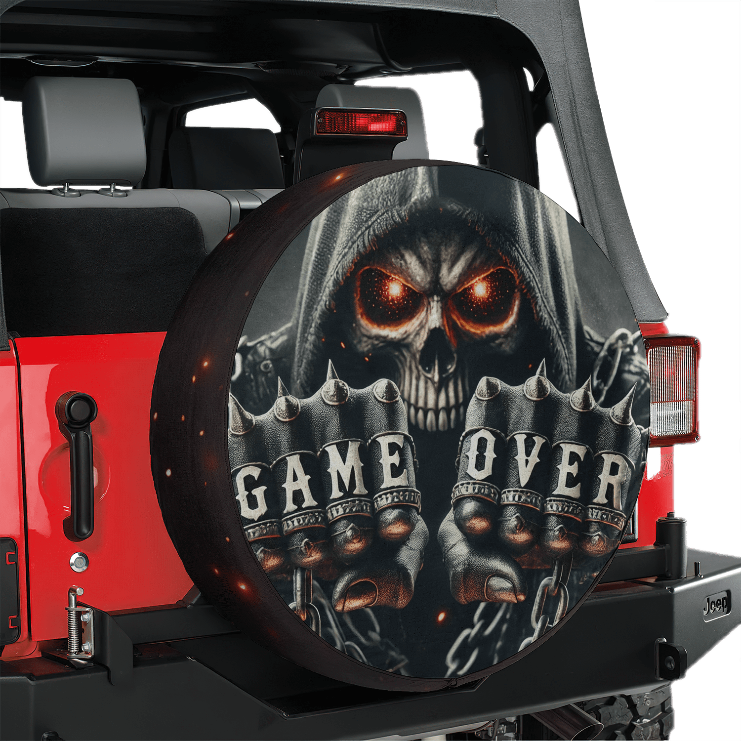 Lotusprinthandmade Funny Skull Spare Tire Cover Without Backup Camera ...