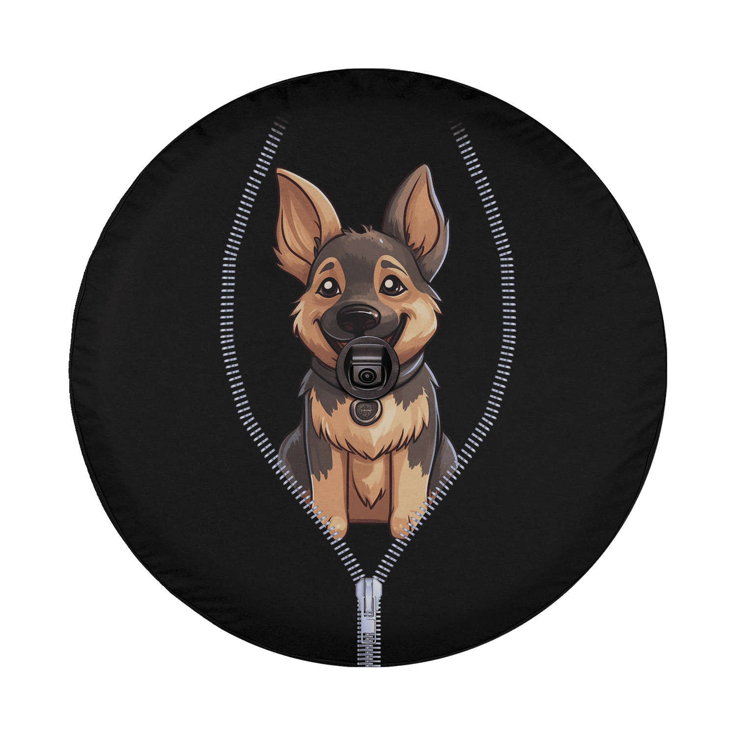 Lotusprinthandmade German Shepherd Dog Cute Animals Collection Zipper ...