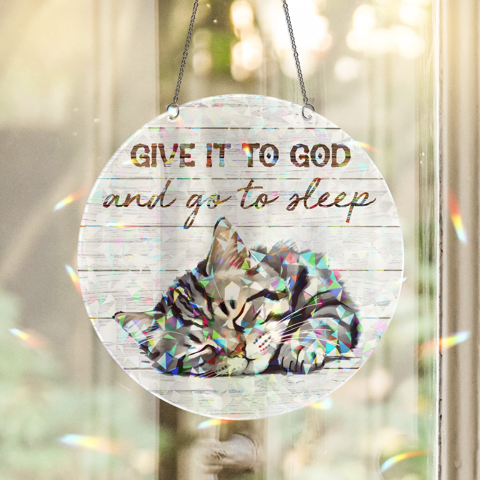 Lotusprinthandmade Give To God and Go To Sleep Christian Cat Custom ...