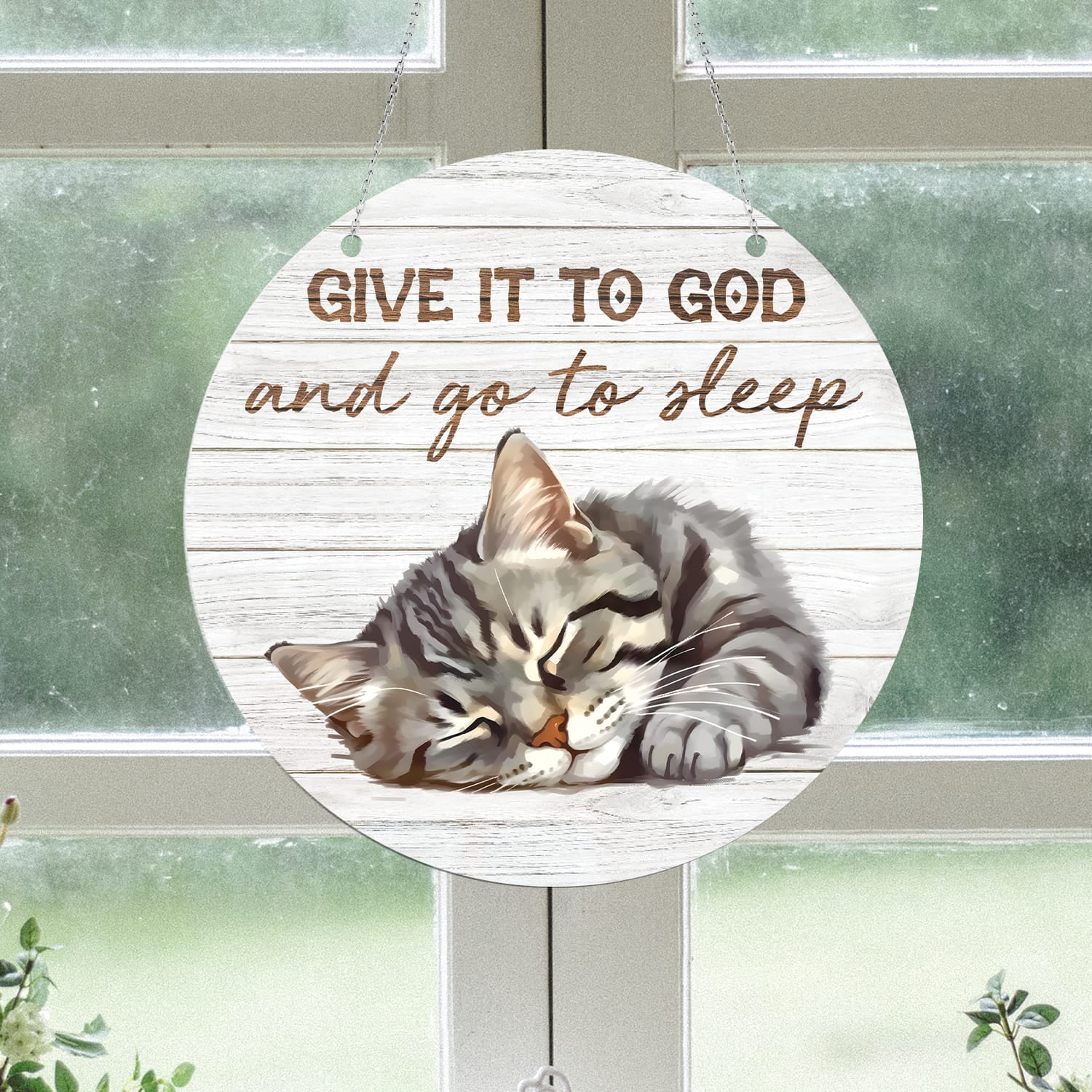 Lotusprinthandmade Give To God and Go To Sleep Christian Cat Custom ...