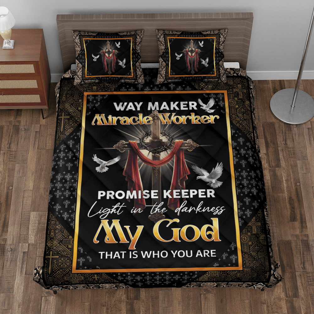 Lotusprinthandmade God Christian Jesus Quote Quilt Bedding Set (Fold ...