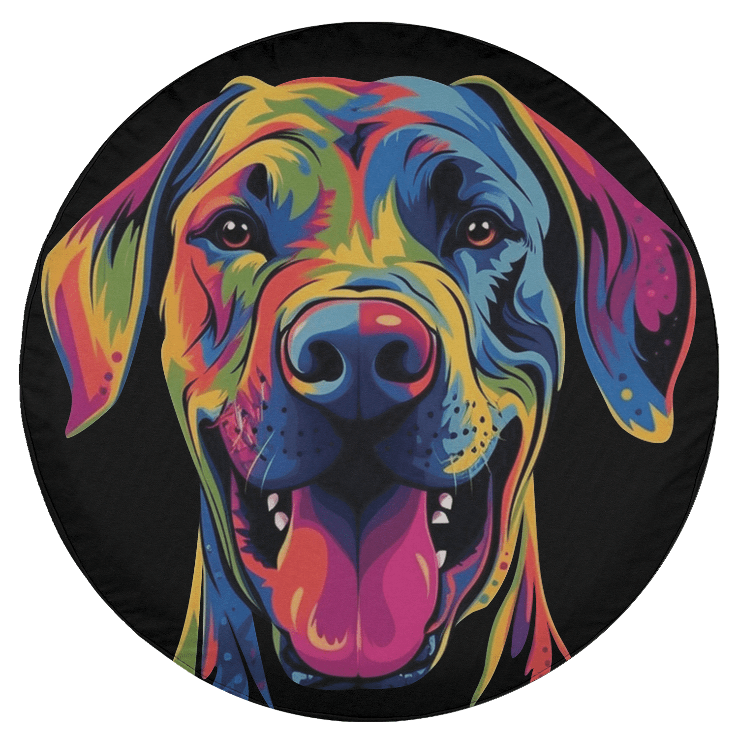 Lotusprinthandmade Great Dane Funny Colorful Art Spare Tire Cover ...