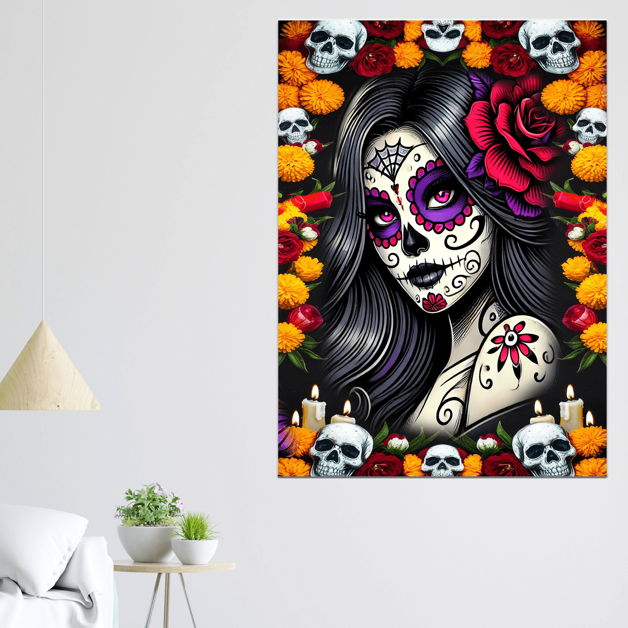 Lotusprinthandmade Halloween Day The Dead Poster 24" x 36",Dia De Los ...