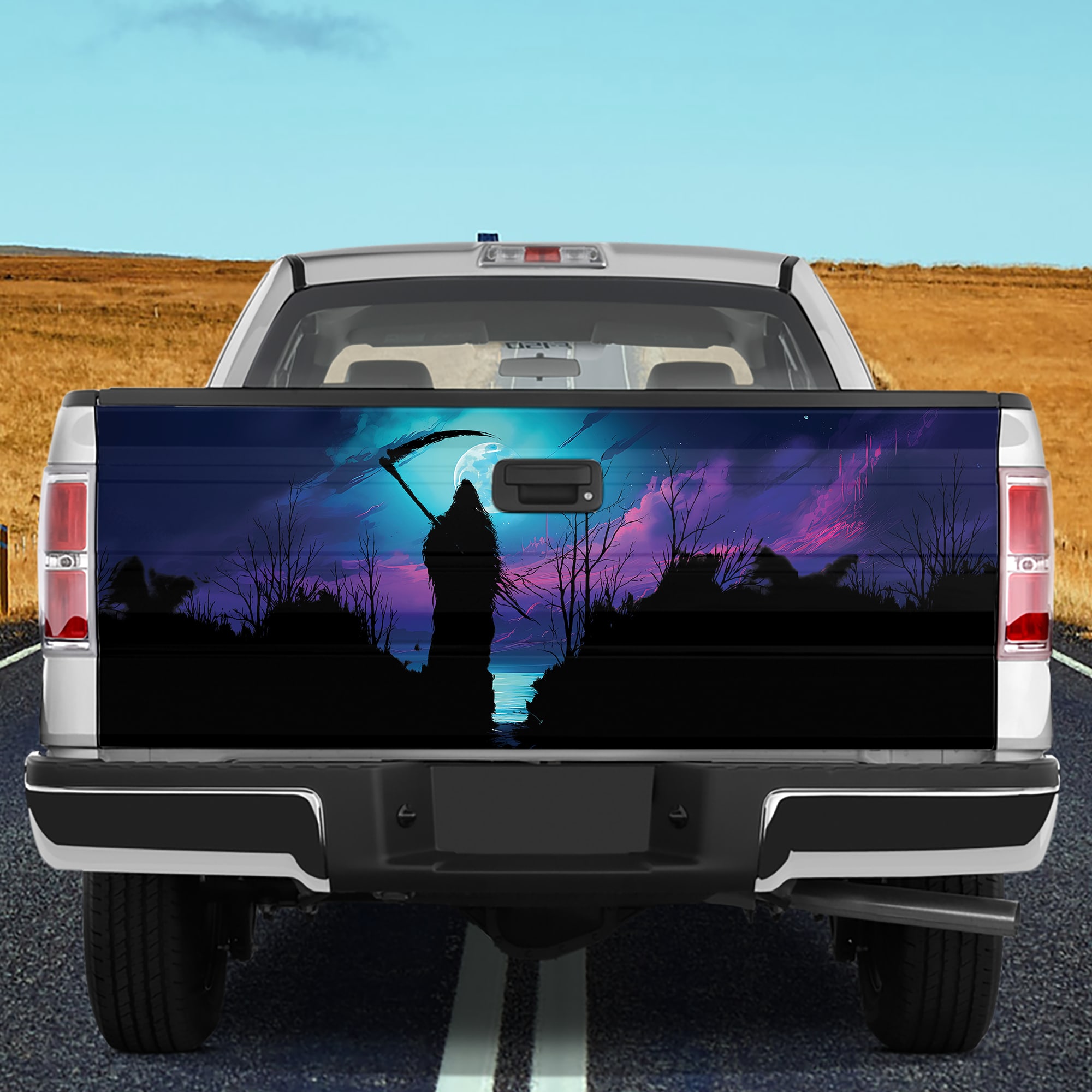 Lotusprinthandmade Halloween Skull Skeleton Tailgate Wrap 2 Sizes (24 ...