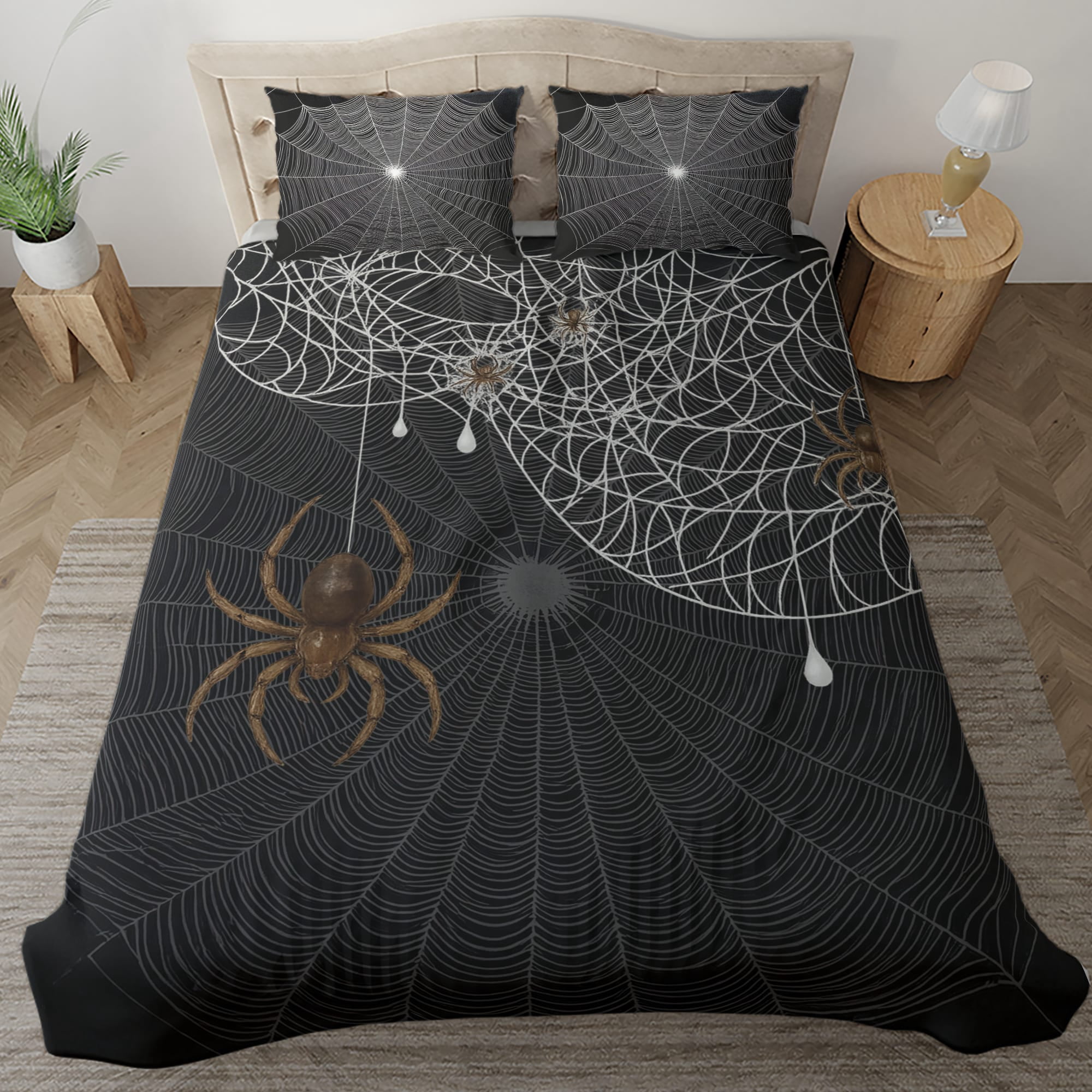 Lotusprinthandmade Halloween Spider Bedding Set (Made in Vietnam ...
