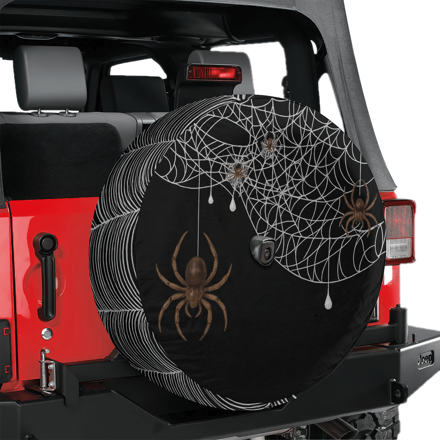 Lotusprinthandmade Halloween Spider Spare Tire Cover With Backup Camera ...