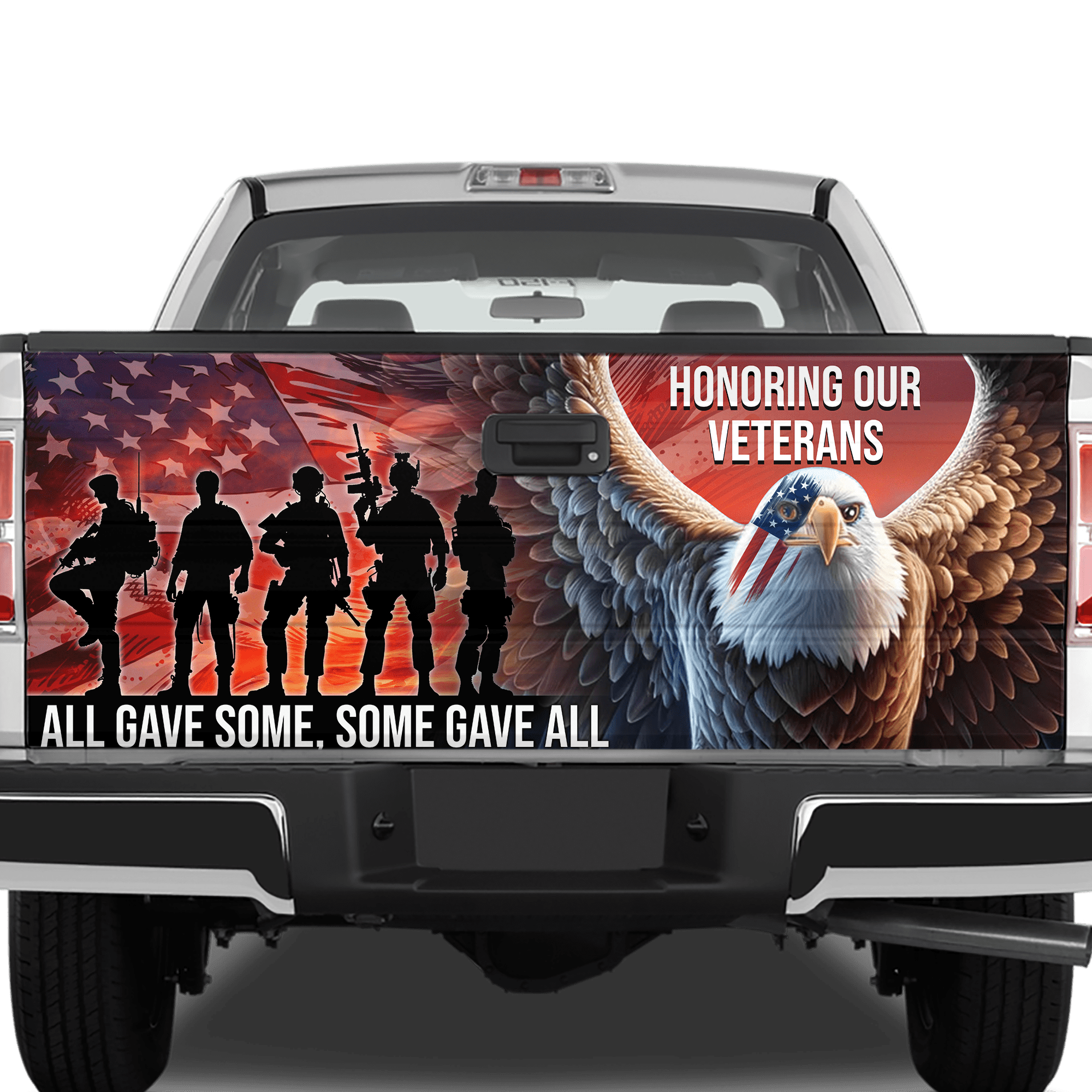 Lotusprinthandmade Honor Our Veterans Tailgate Wrap 2 Sizes, veteran ...