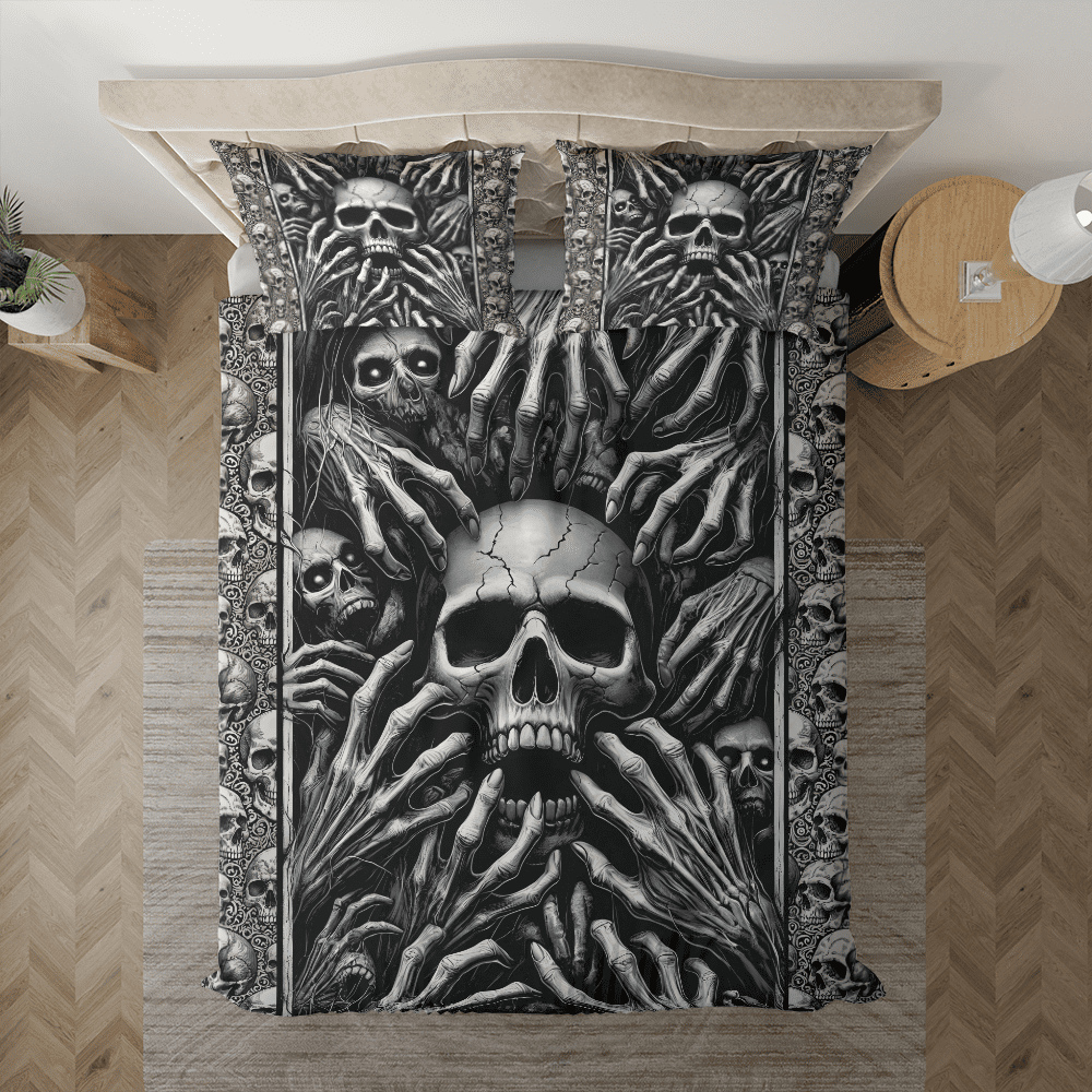 Lotusprinthandmade Horror Skull Bedding Set (Made in Vietnam) (60x80 ...