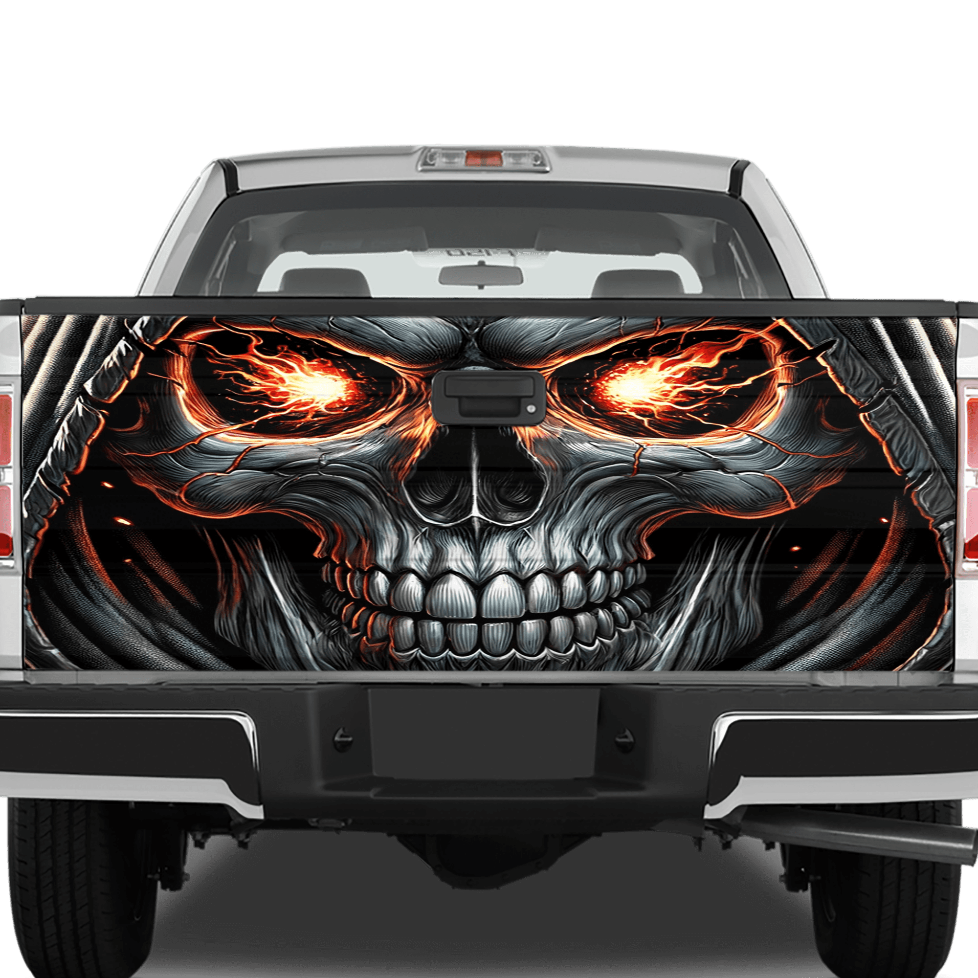 Lotusprinthandmade Horror Skull Skeleton Tailgate Wrap 2 Sizes 24"x58 ...