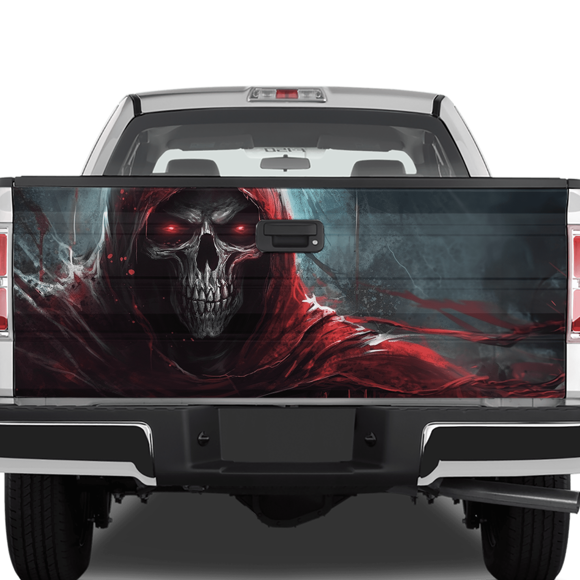 Lotusprinthandmade Horror Skull Skeleton Tailgate Wrap 2 Sizes 26"x66 ...