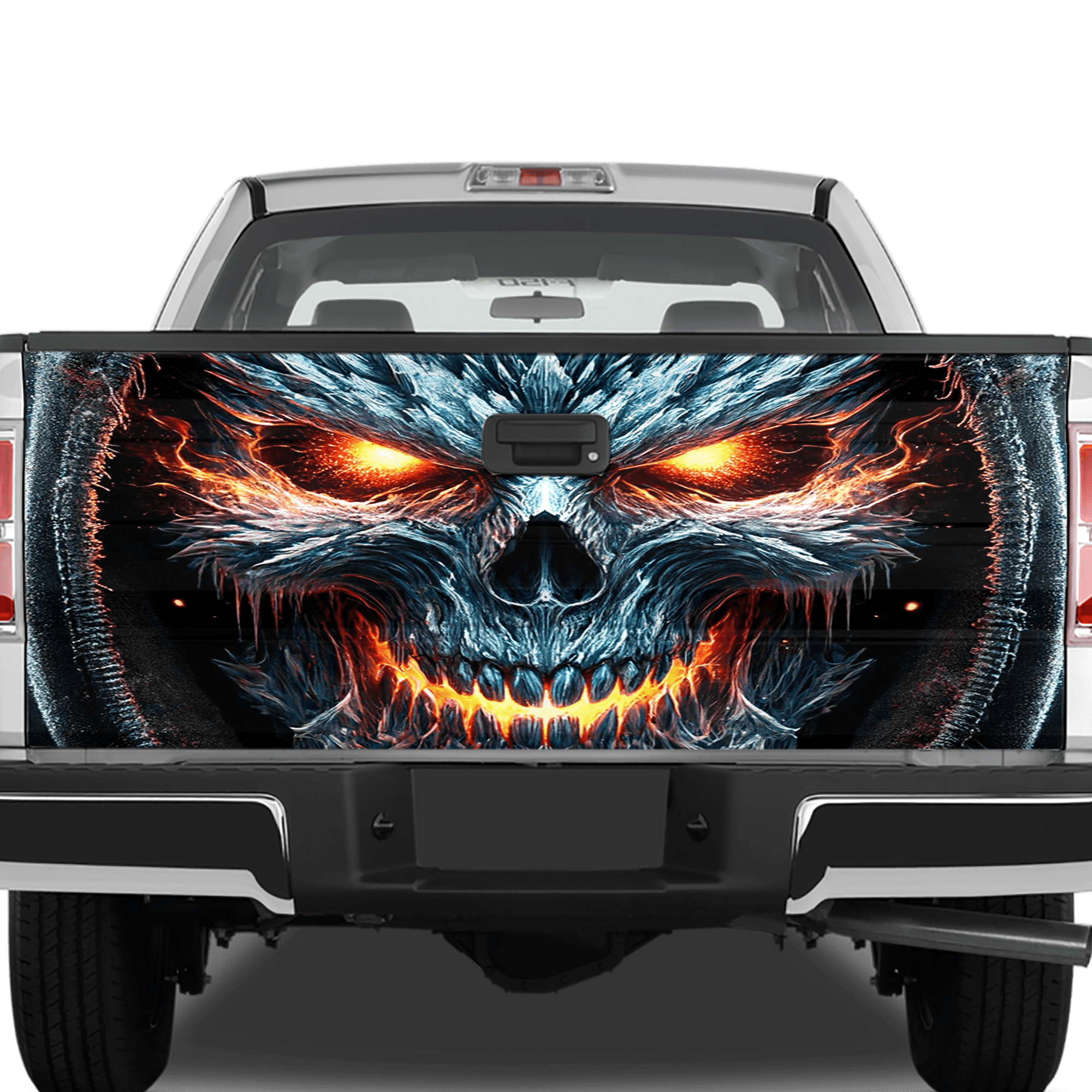 Lotusprinthandmade Horror Skull Skeleton Tailgate Wrap 2 Sizes 26"x66 ...