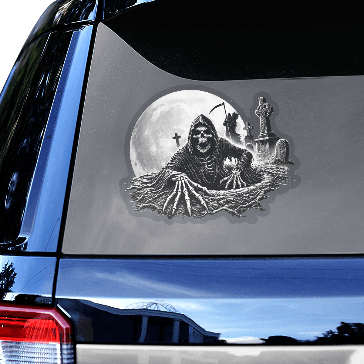 Lotusprinthandmade Horror Skull Skeleton Transparent Vinyl Decal 4 ...