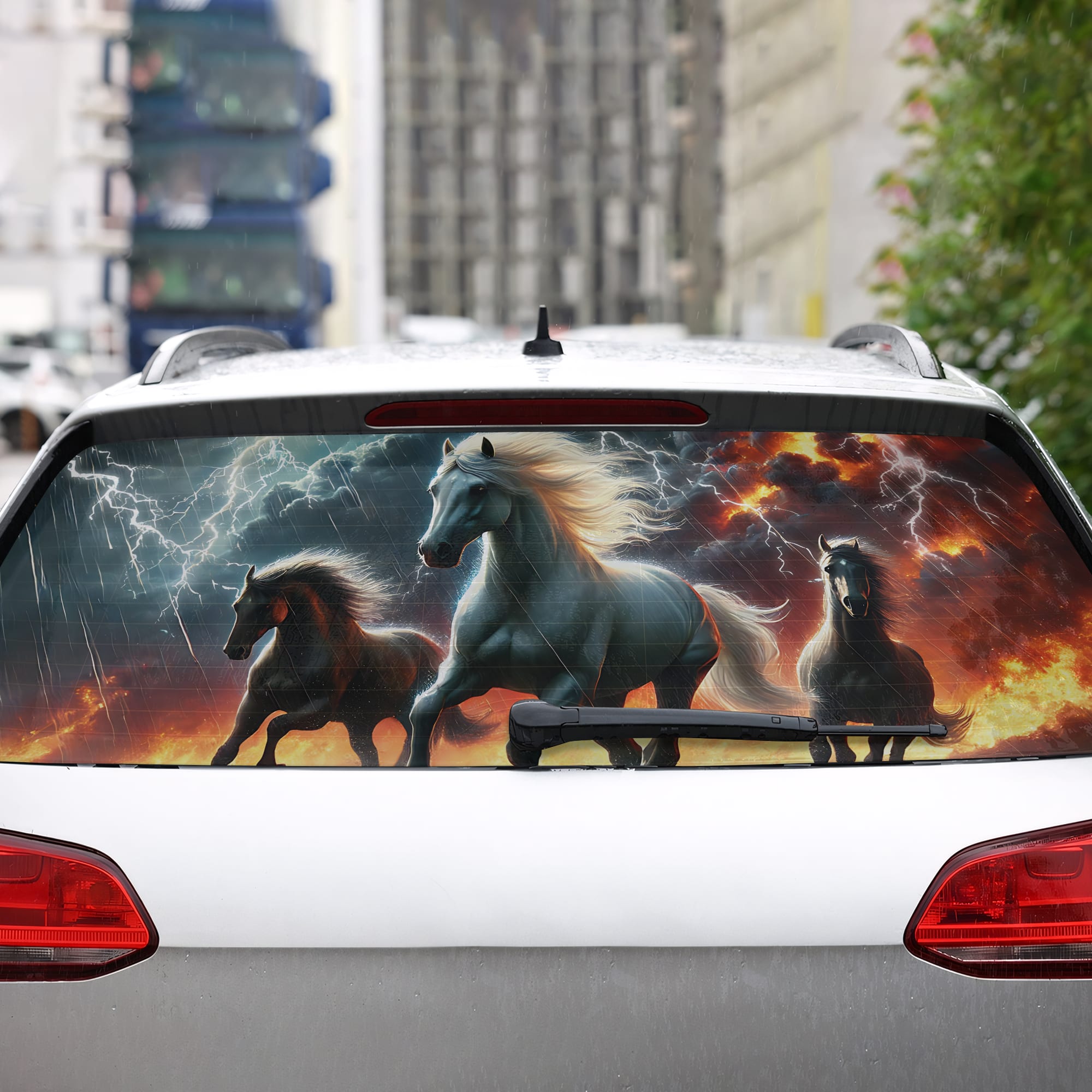 Lotusprinthandmade Horse Lovers Rear Window Car Decal 3 Sizes (22x65 ...
