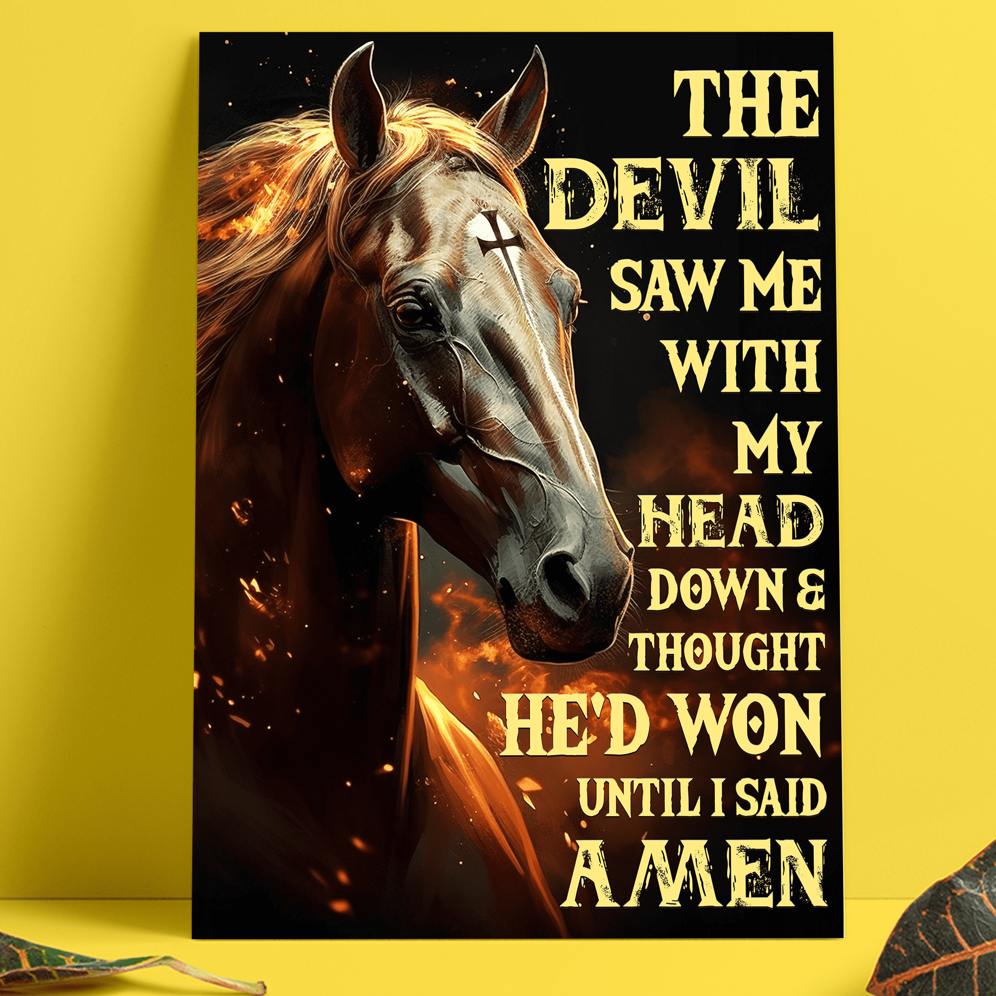 Lotusprinthandmade Horse The Devil Saw Me with My Head Down and Thought ...