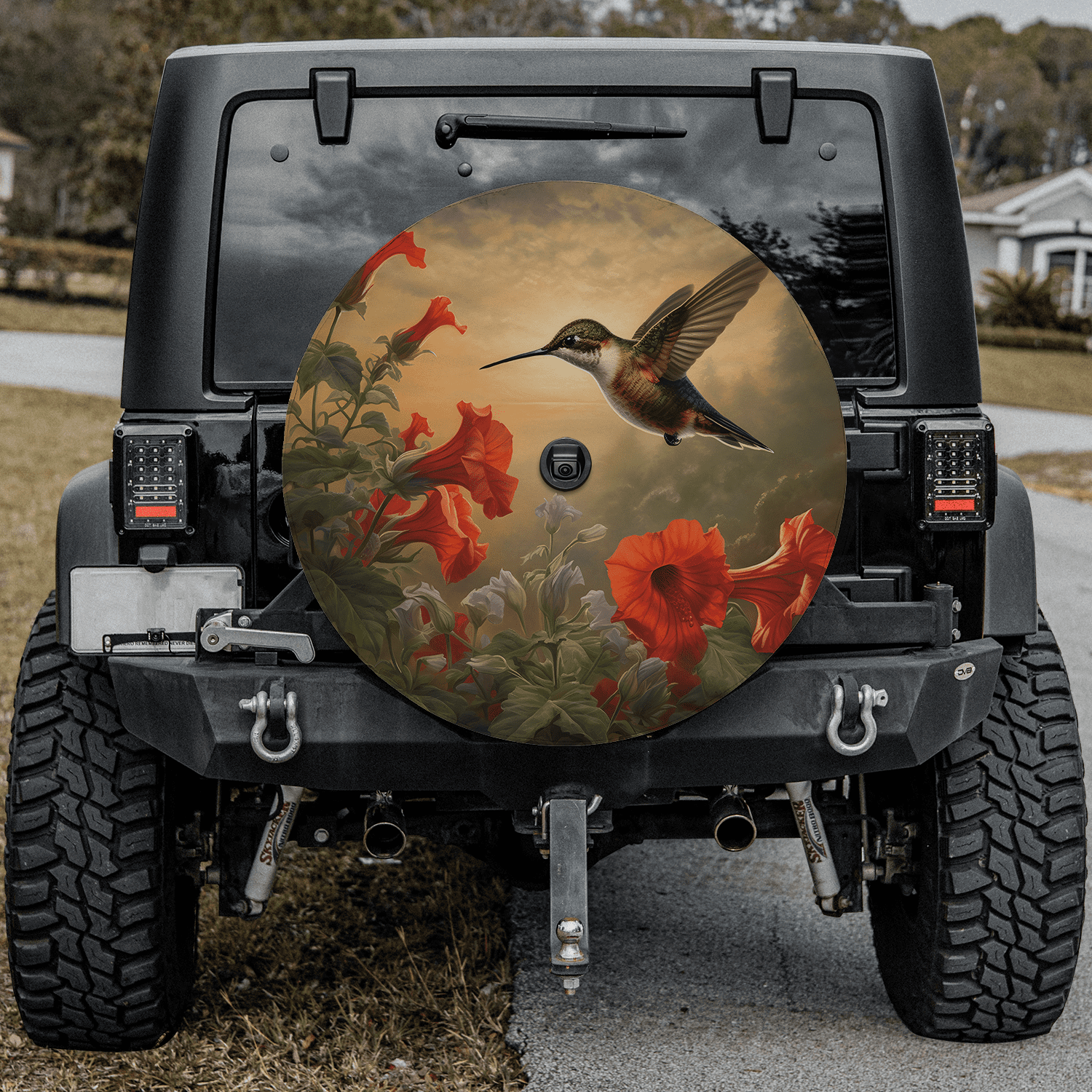 Lotusprinthandmade Hummingbird Birds and Flower Spring Spare Tire Cover ...