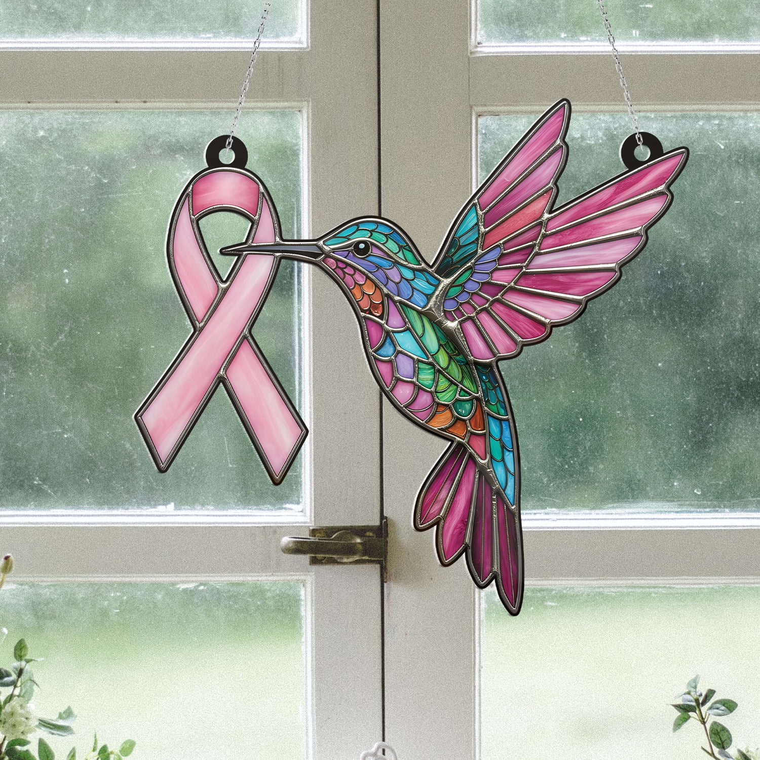 Lotusprinthandmade Hummingbird Breast Cancer Awareness Custom Shape ...