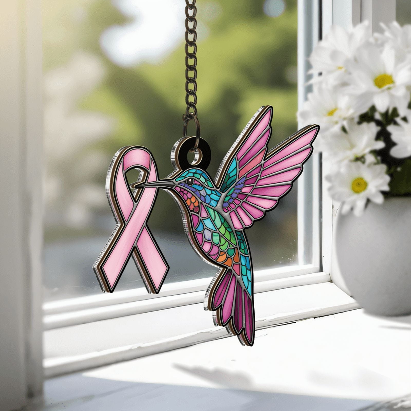 Lotusprinthandmade Hummingbird Breast Cancer Awareness Custom Shape ...